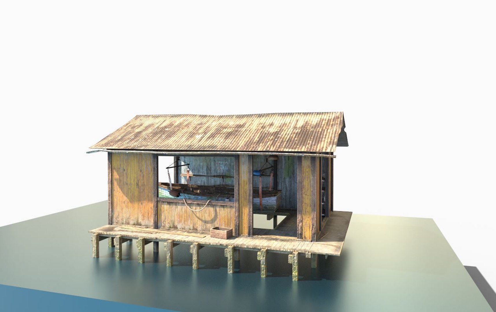 3D Boathouse Model - TurboSquid 1972859