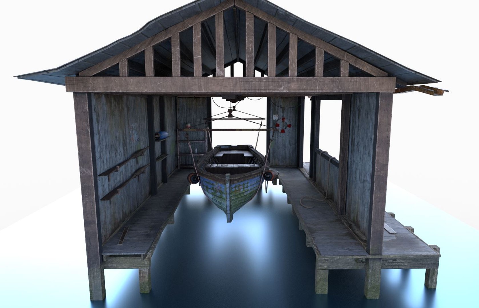 3D Boathouse Model - TurboSquid 1972859
