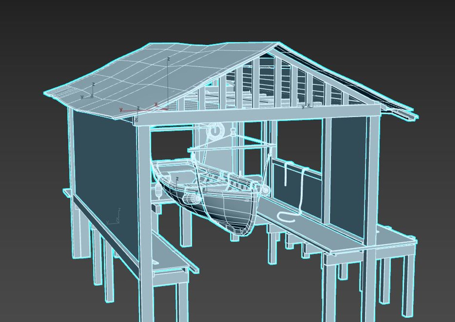 3D Boathouse Model - TurboSquid 1972859