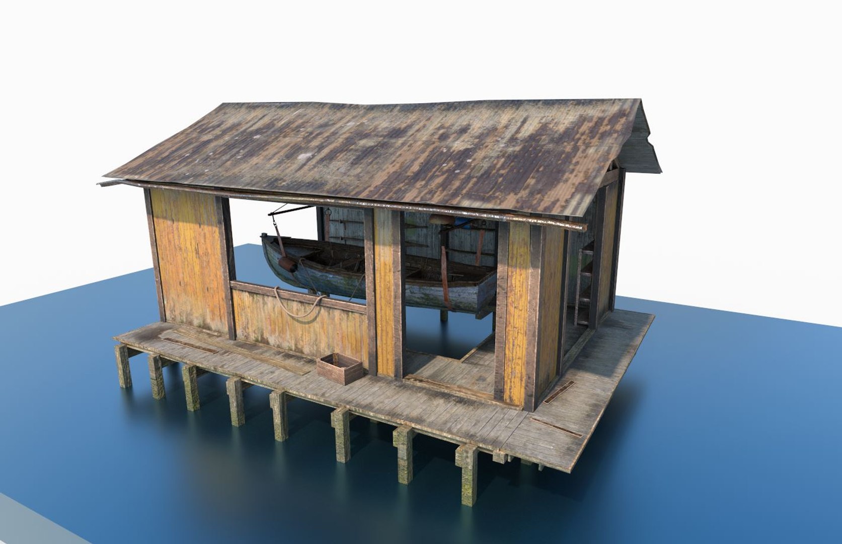 3D Boathouse Model - TurboSquid 1972859