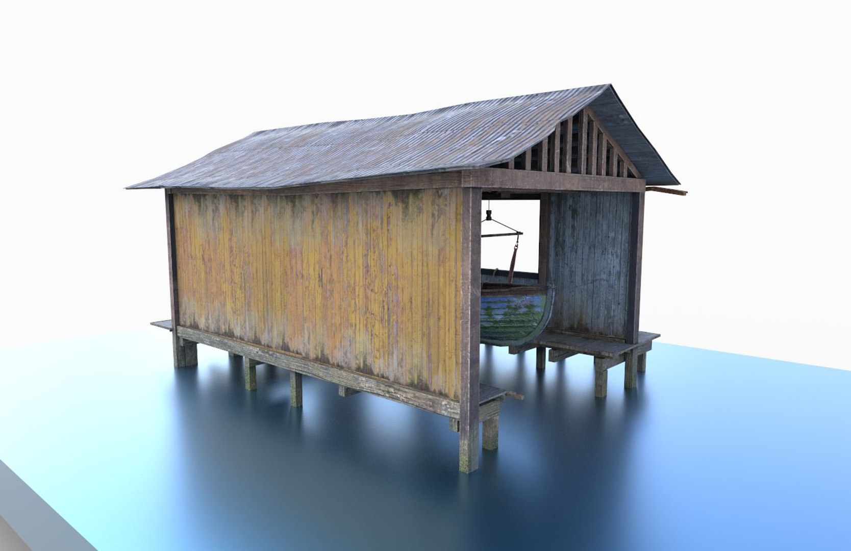 3D Boathouse Model - TurboSquid 1972859