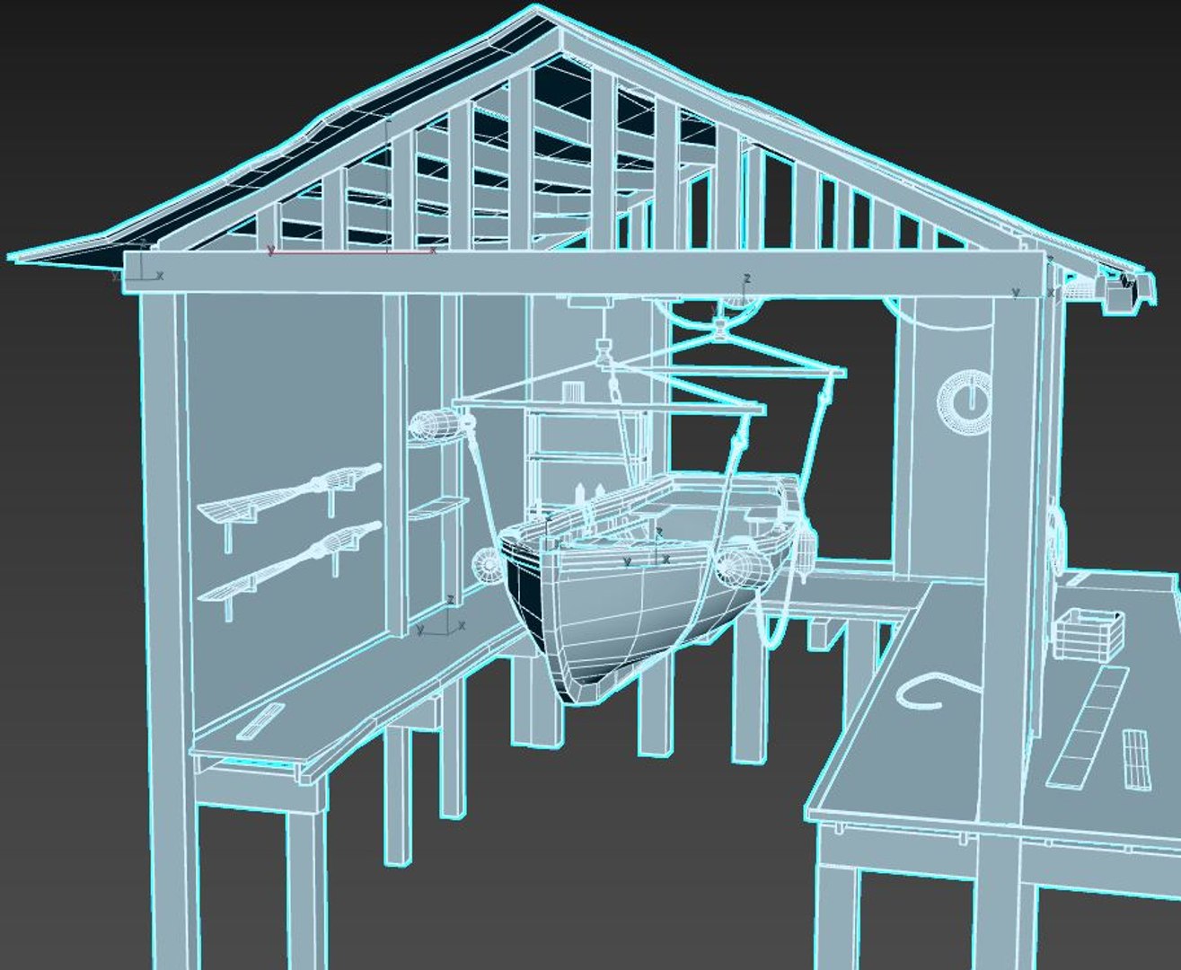 3D Boathouse Model - TurboSquid 1972859