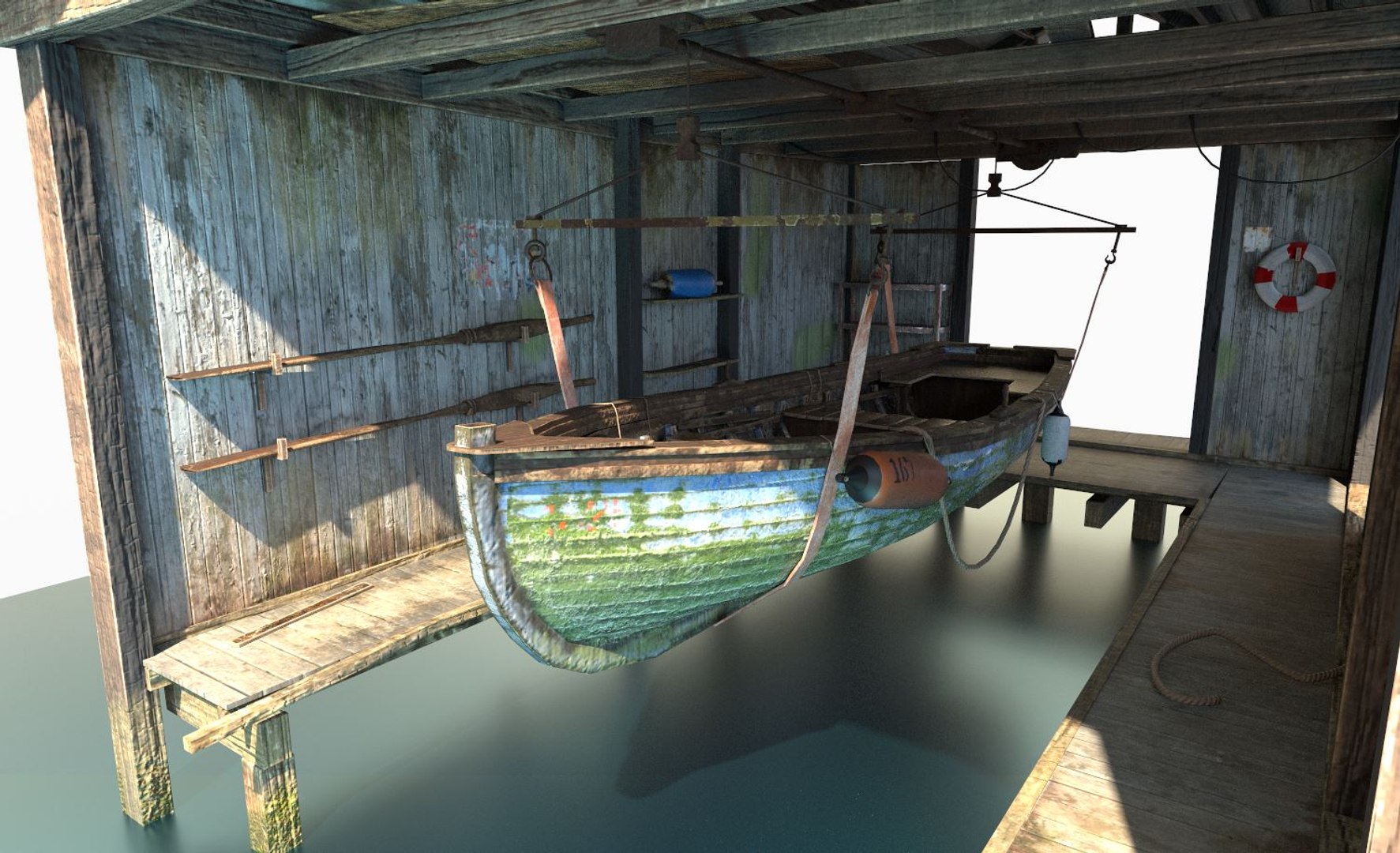 3D Boathouse Model - TurboSquid 1972859