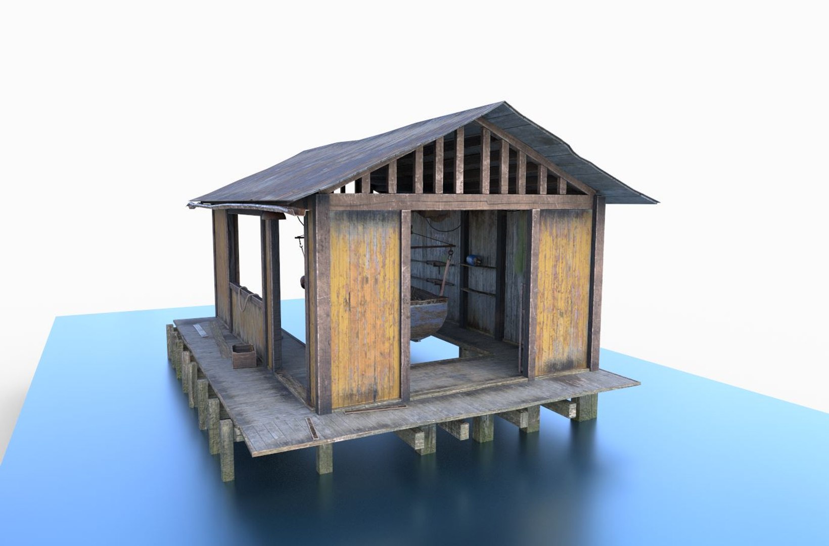 3D Boathouse Model - TurboSquid 1972859