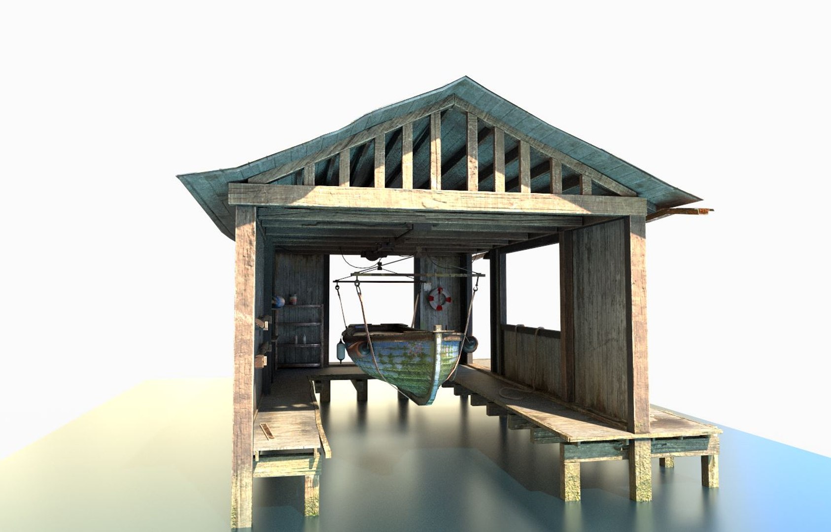 3D Boathouse Model - TurboSquid 1972859