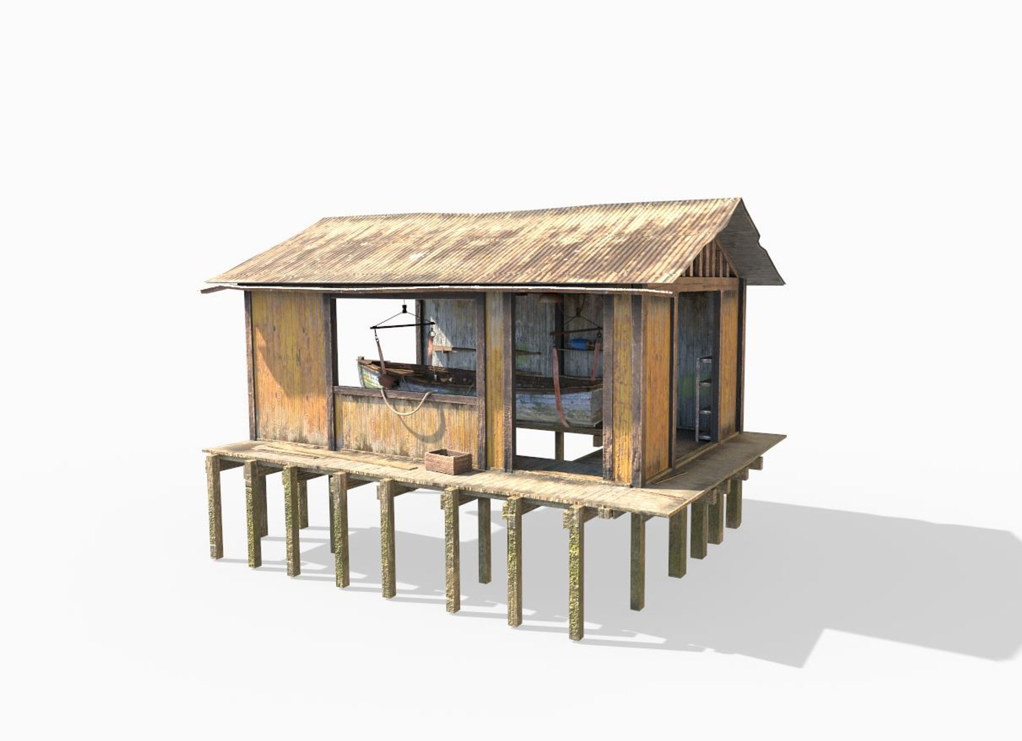 3D Boathouse Model - TurboSquid 1972859