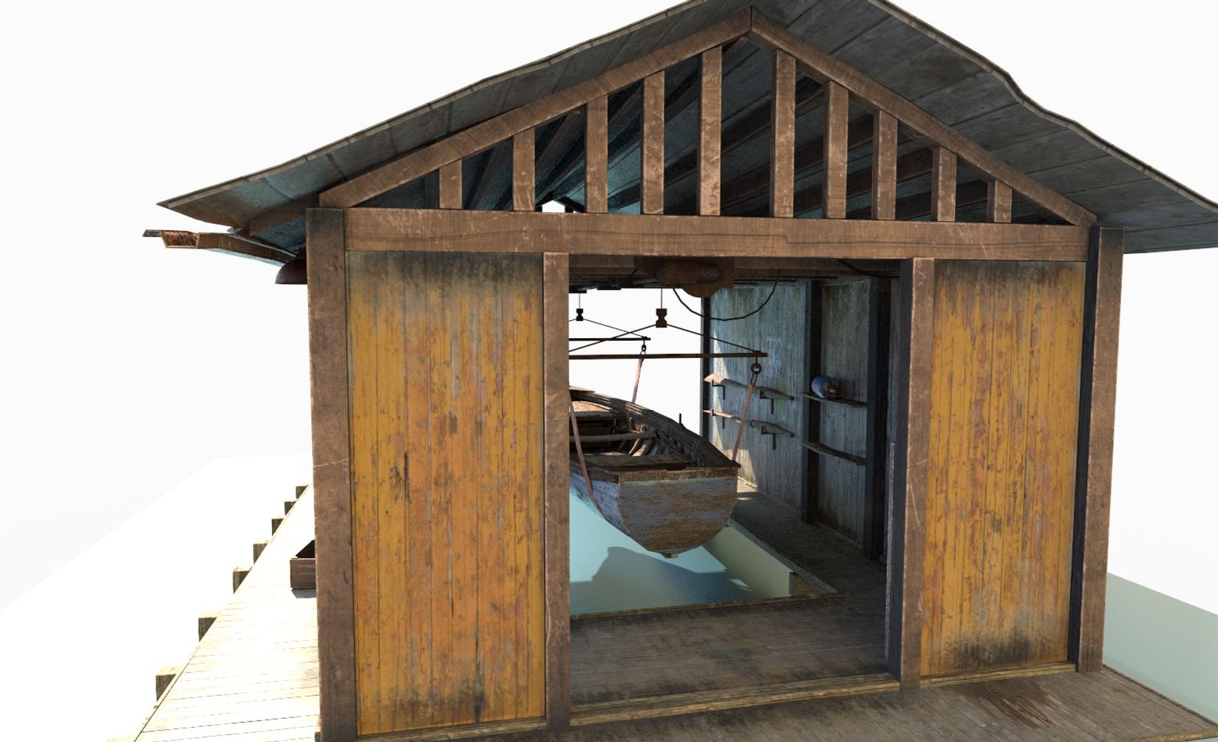 3D Boathouse Model - TurboSquid 1972859