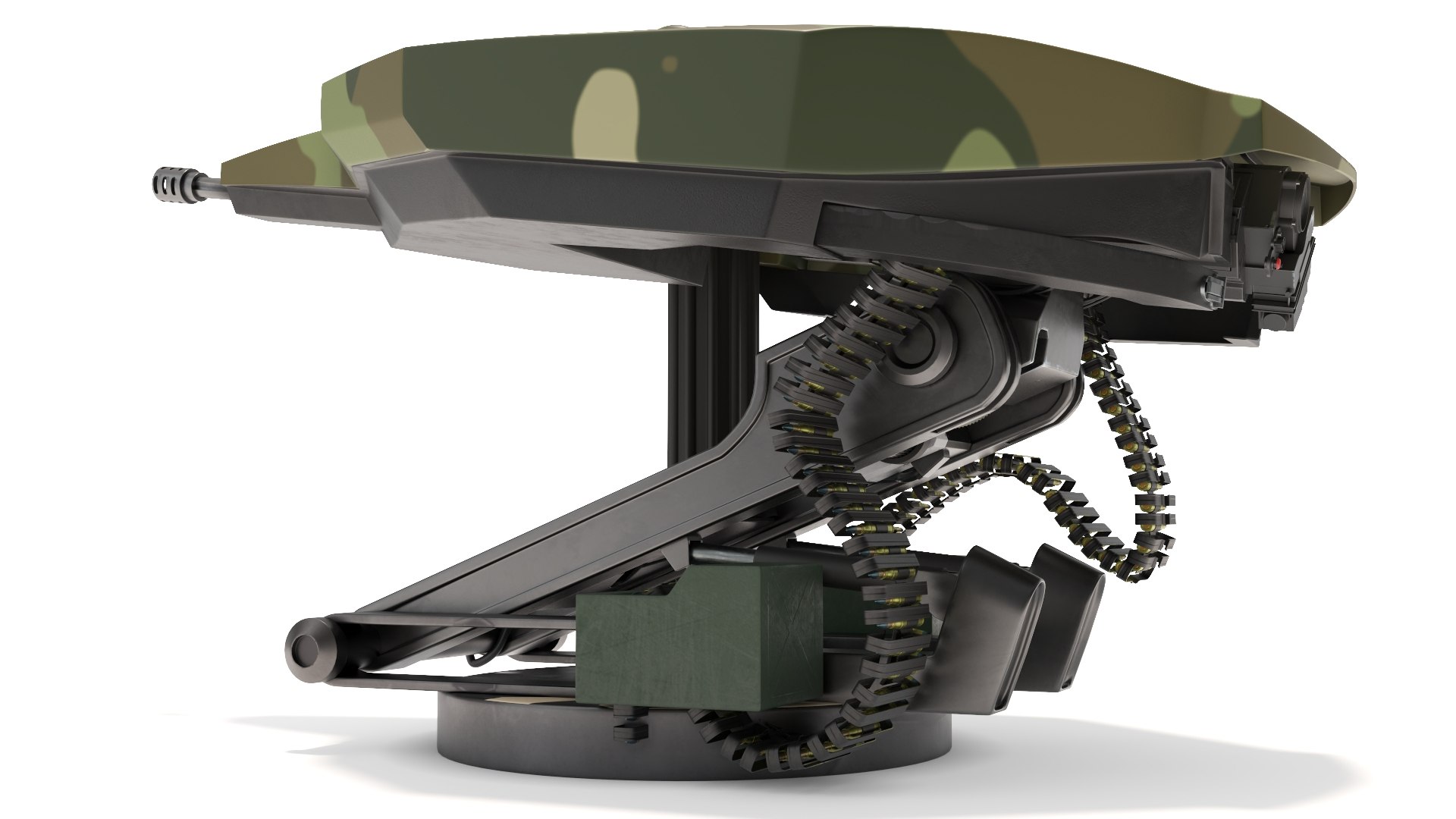 Camouflaged Turret For Interceptor Car Model - TurboSquid 2322884