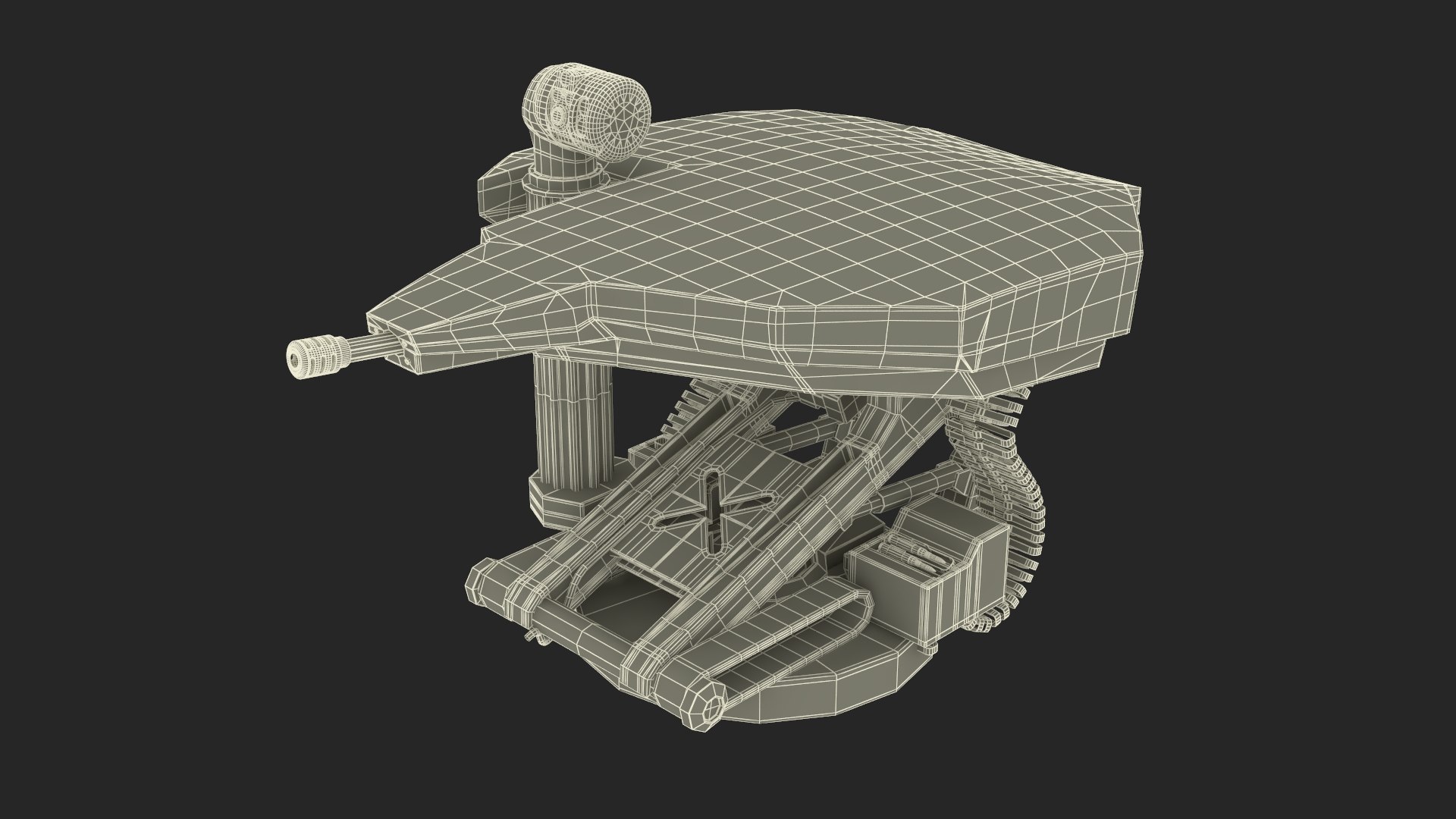 Camouflaged Turret For Interceptor Car Model - TurboSquid 2322884