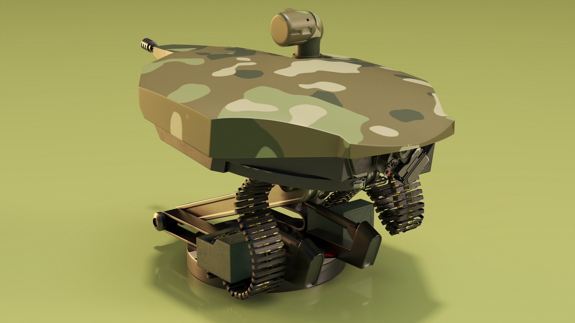 Camouflaged Turret For Interceptor Car Model - TurboSquid 2322884