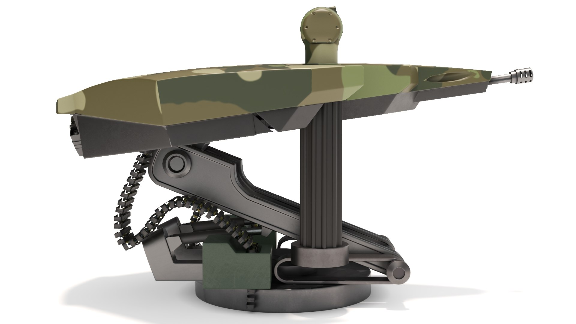 Camouflaged Turret For Interceptor Car Model - TurboSquid 2322884