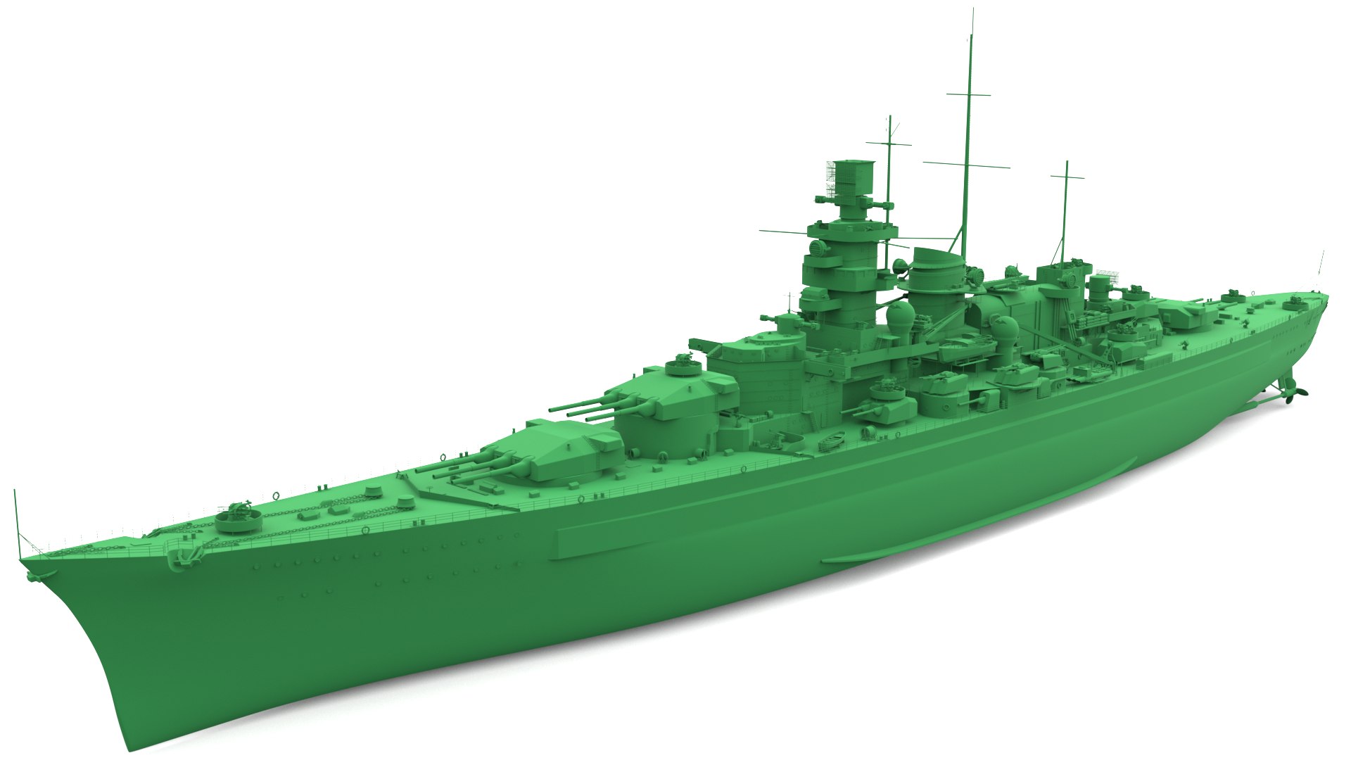 свободно 3D модель KMS Gneisenau - TurboSquid 2072013