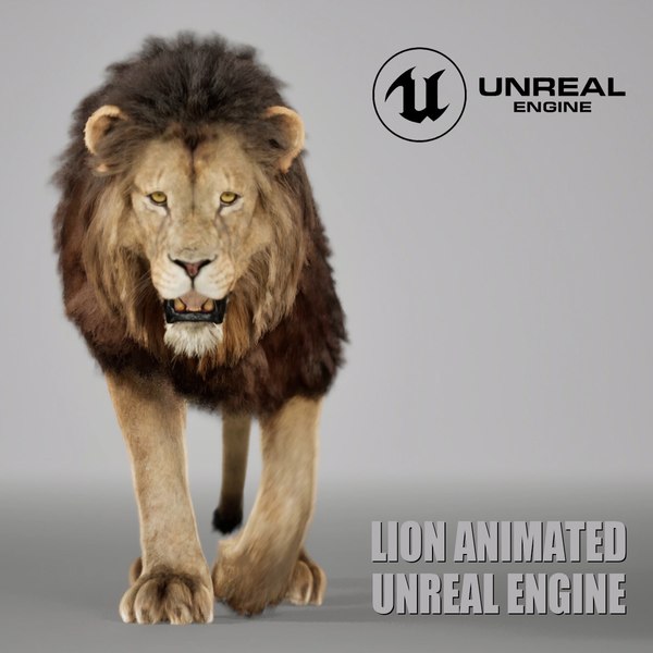 modelo 3d León animado proyecto UNREAL - TurboSquid 2267395