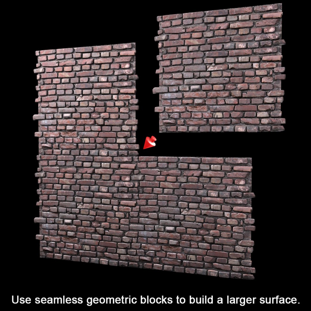 Brick Wall 01 3d Model