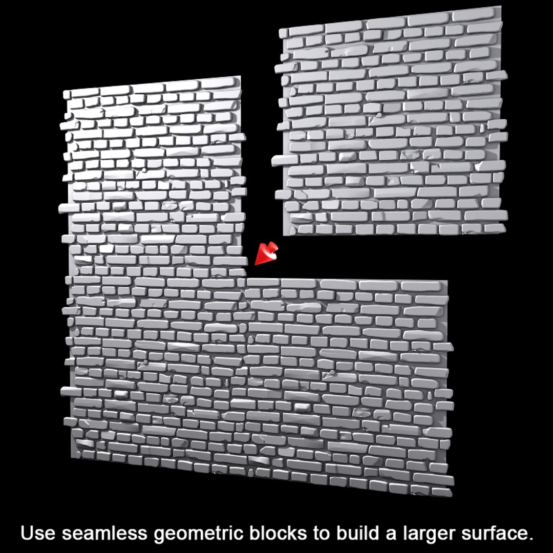Brick Wall 01 3d Model