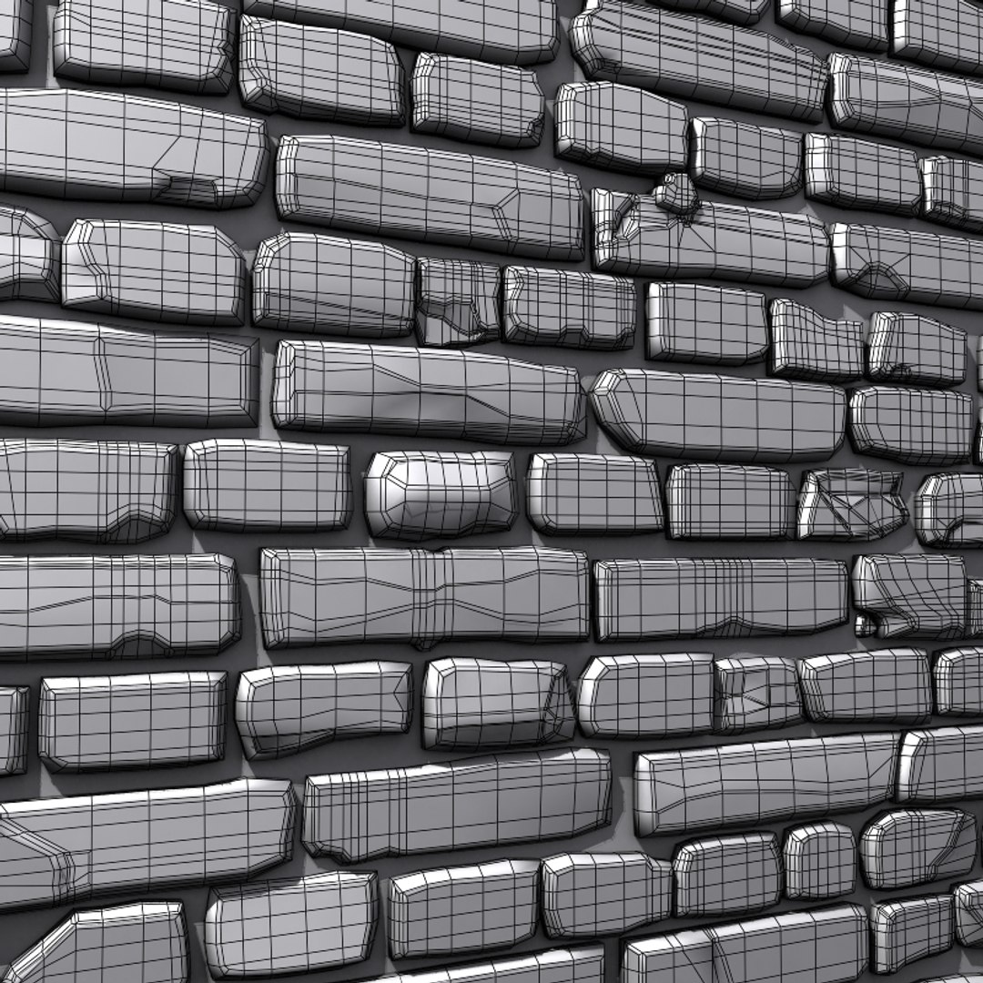 Brick Wall 01 3d Model