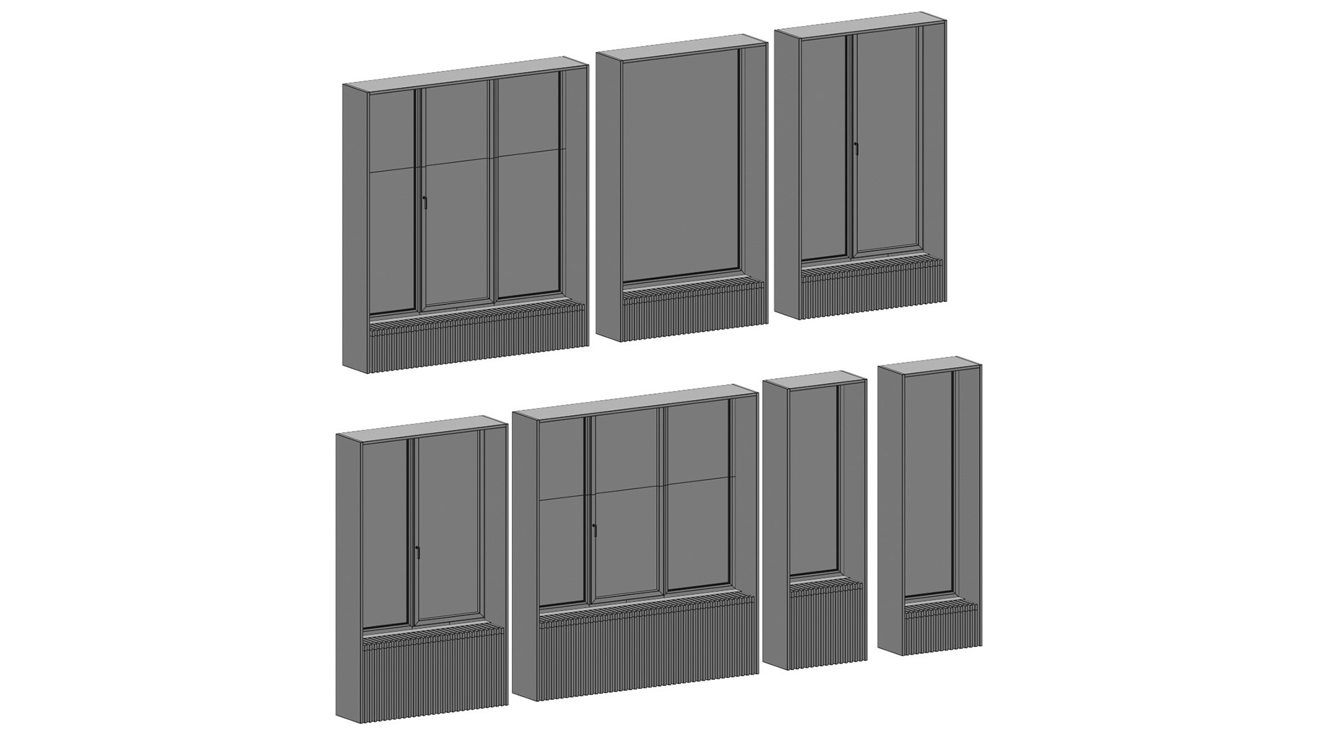 Modern Windows 2 3D Model - TurboSquid 2078493
