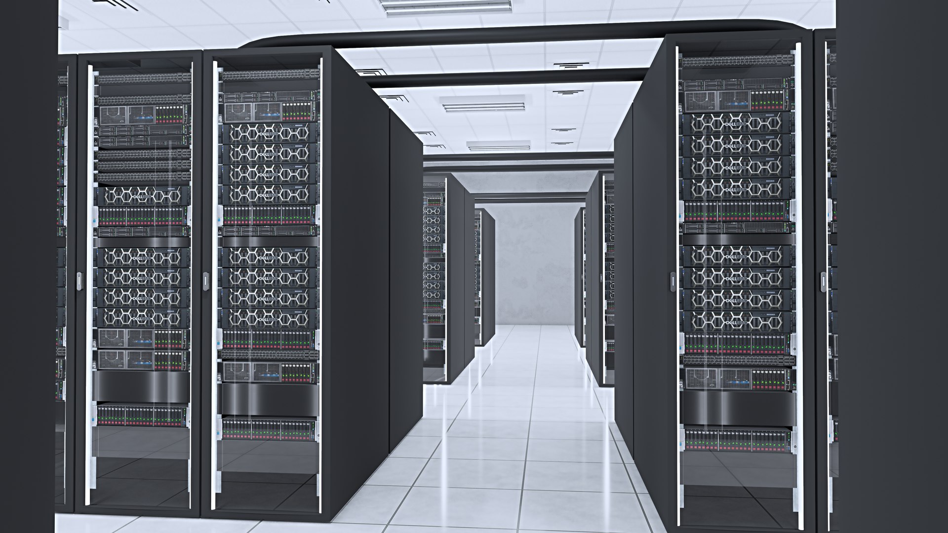 3D Data Center Server Room Model - TurboSquid 1864554