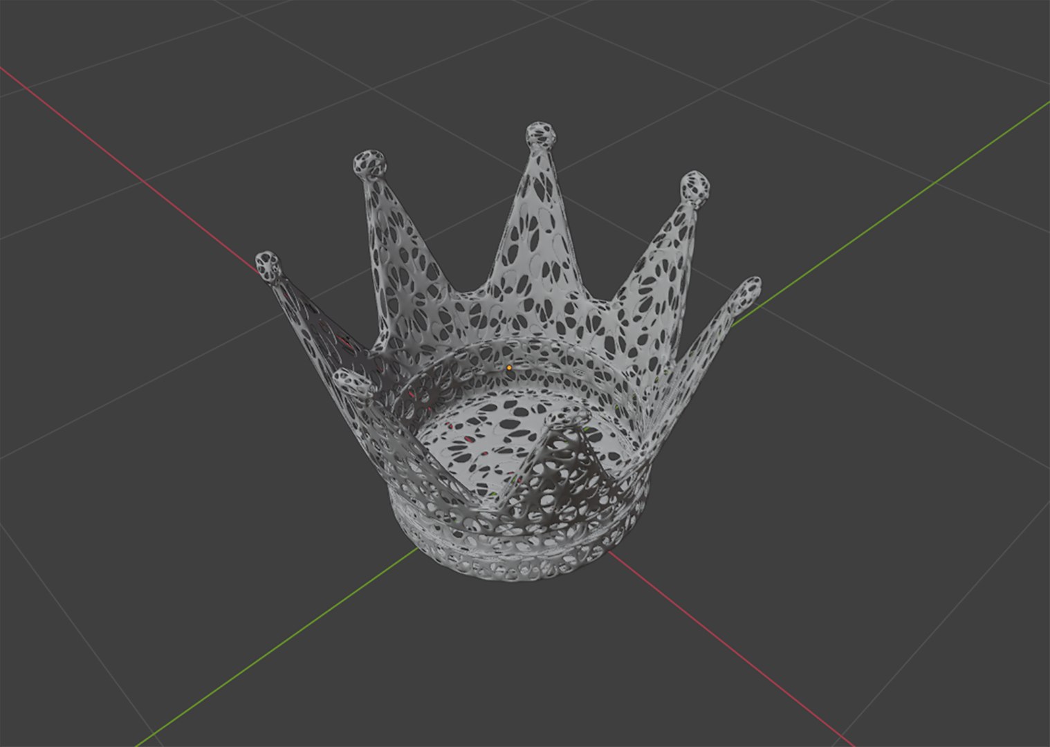 3D Decorative Wireframe Crown Print Model - TurboSquid 2383160