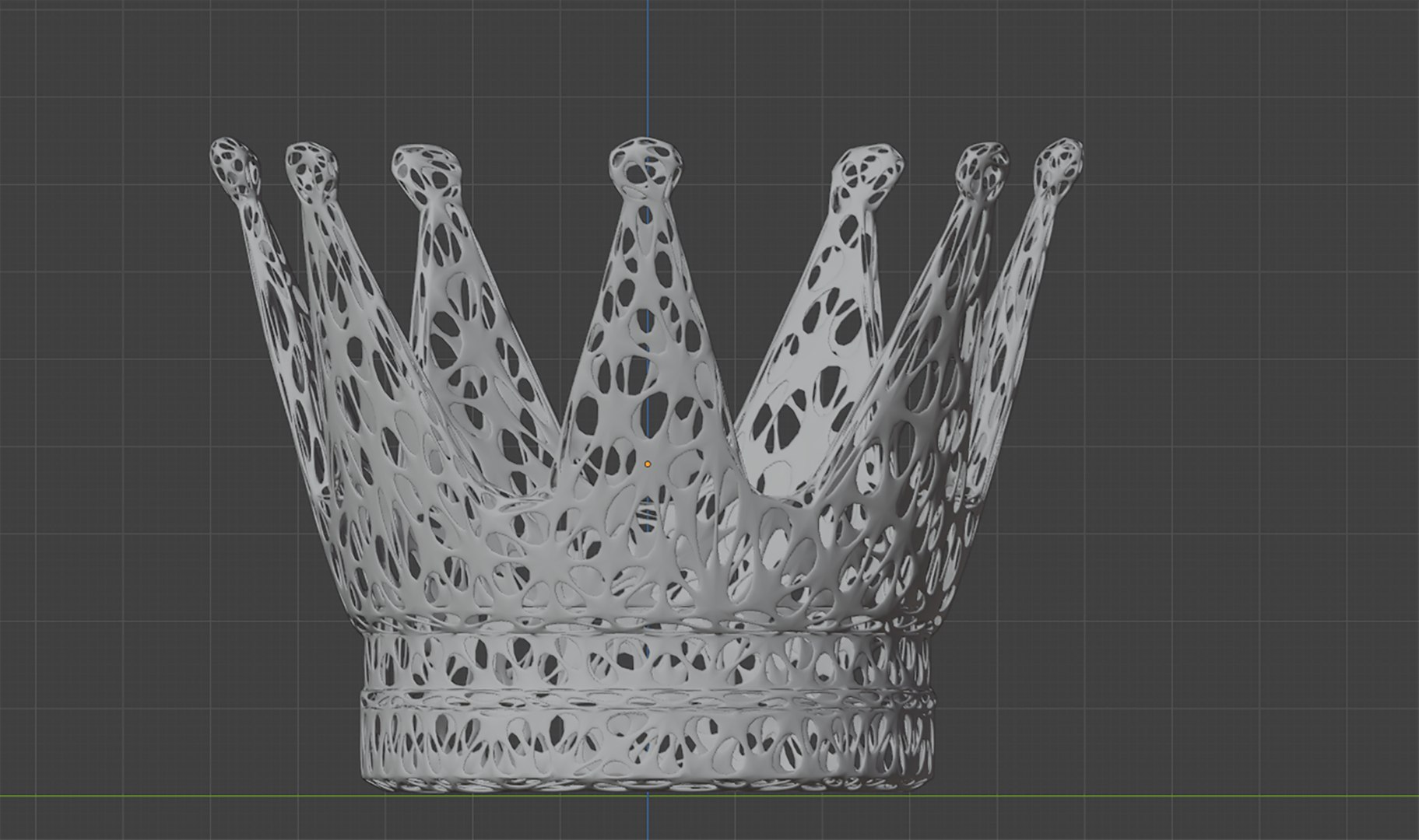 3D Decorative Wireframe Crown Print Model - TurboSquid 2383160