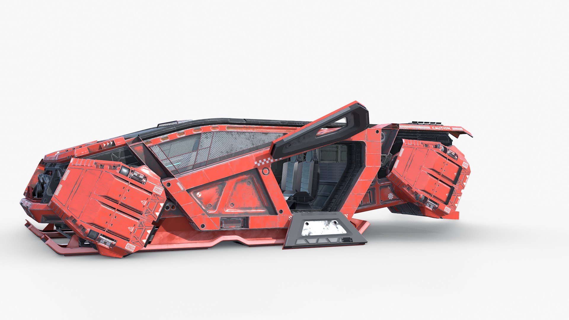 Sci Fi Flying Car - Cyberpunk Van Model - TurboSquid 2290696