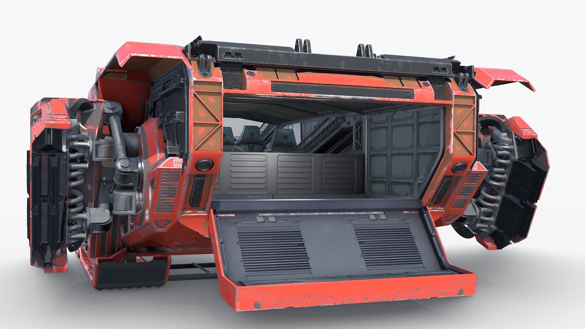 Sci Fi Flying Car - Cyberpunk Van Model - TurboSquid 2290696