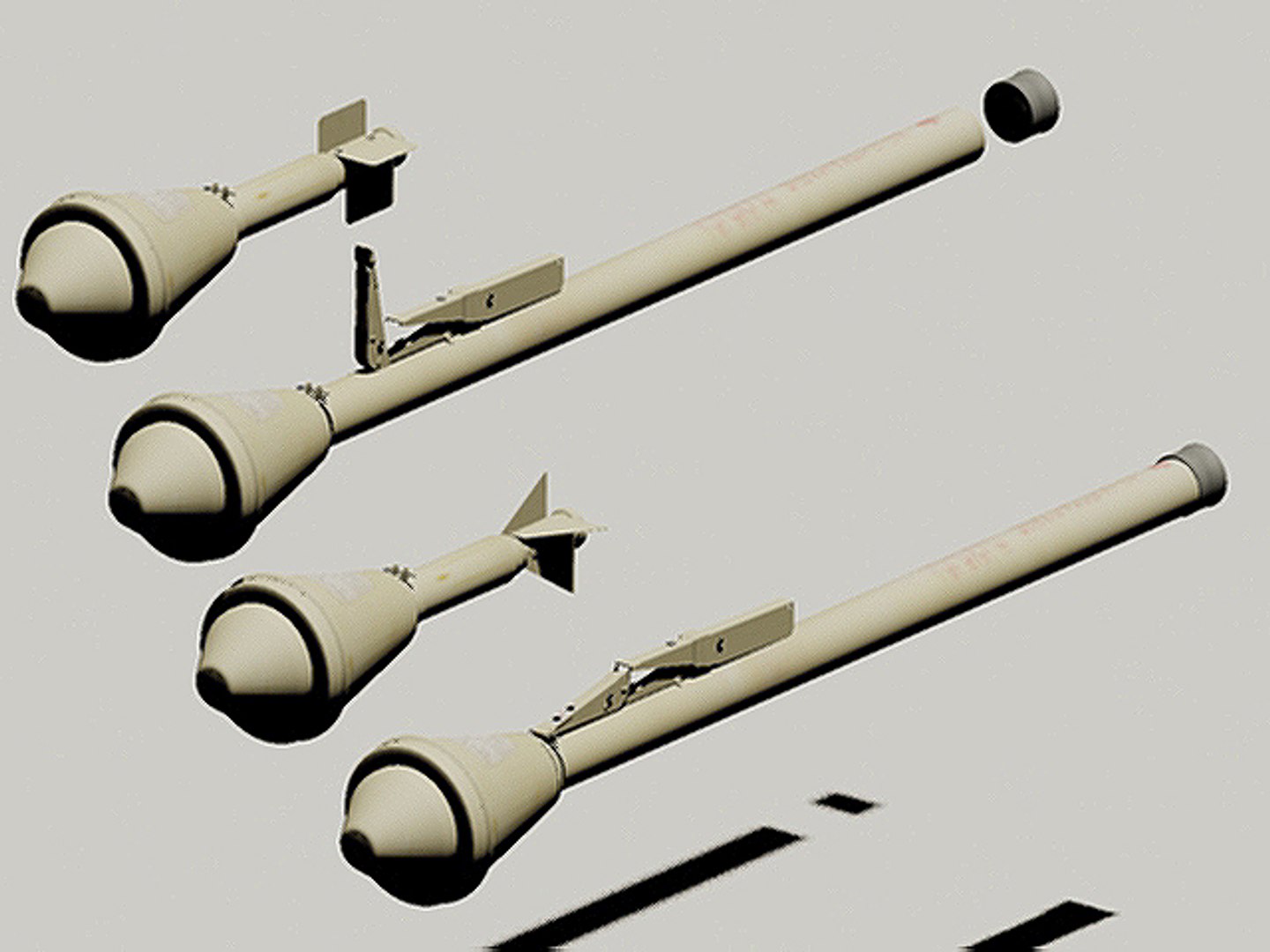 wwii german panzerfaust 60 3d model