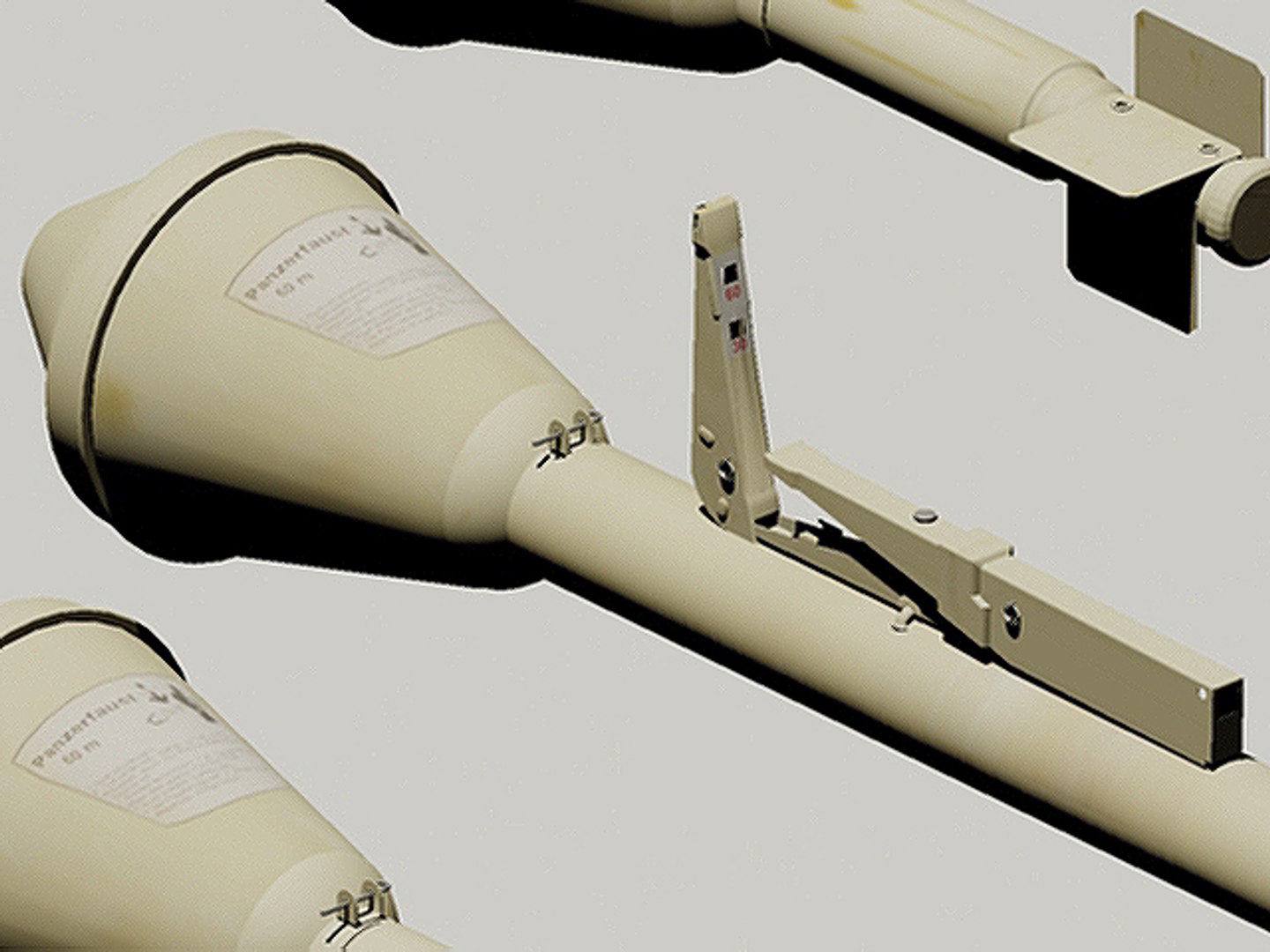 wwii german panzerfaust 60 3d model