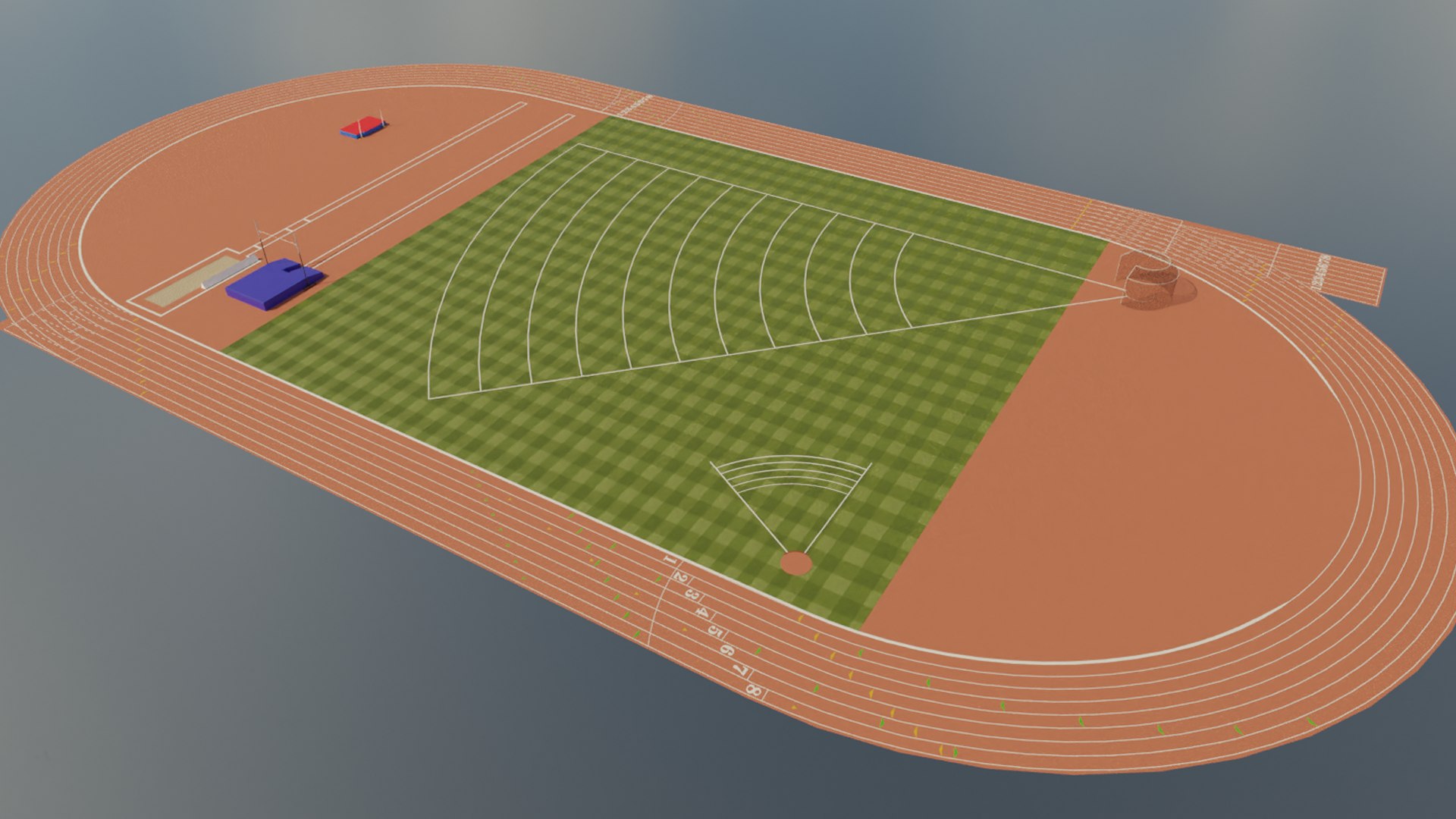 Athletics Tracks 3D - TurboSquid 2147618