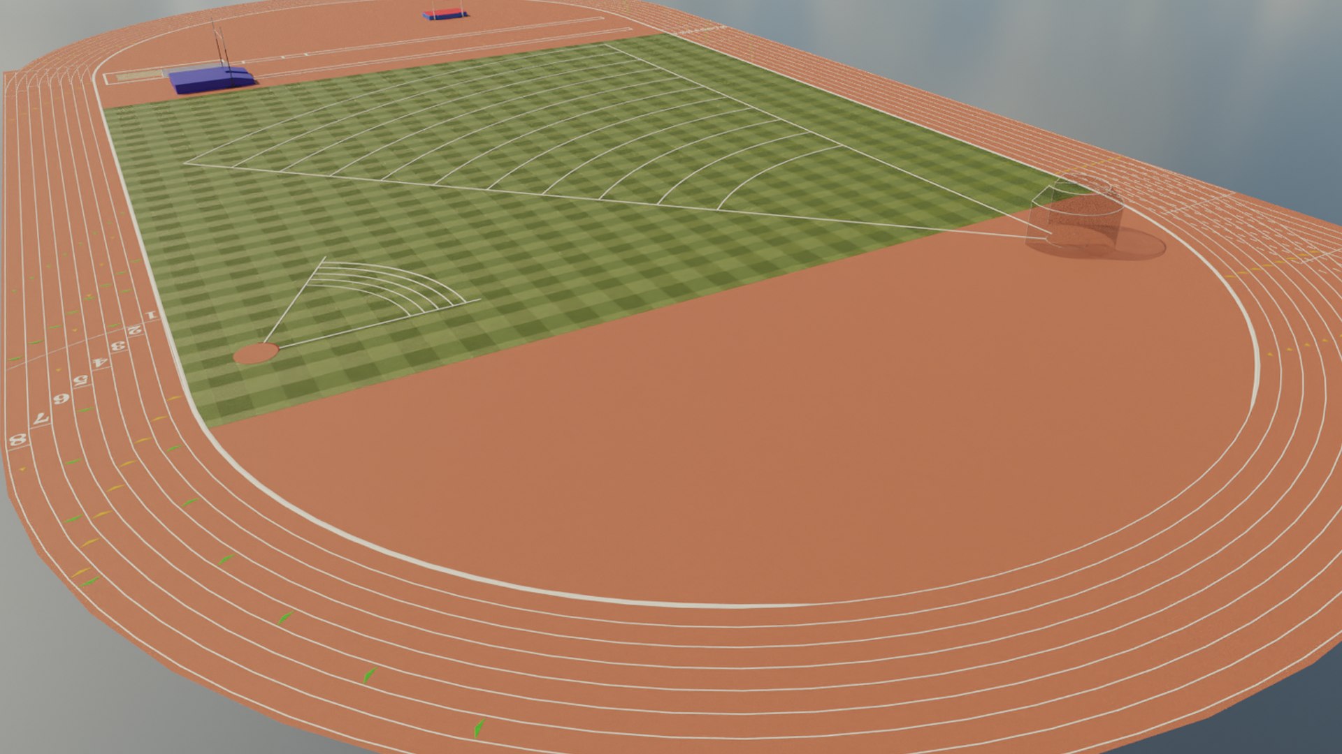 Athletics Tracks 3D - TurboSquid 2147618