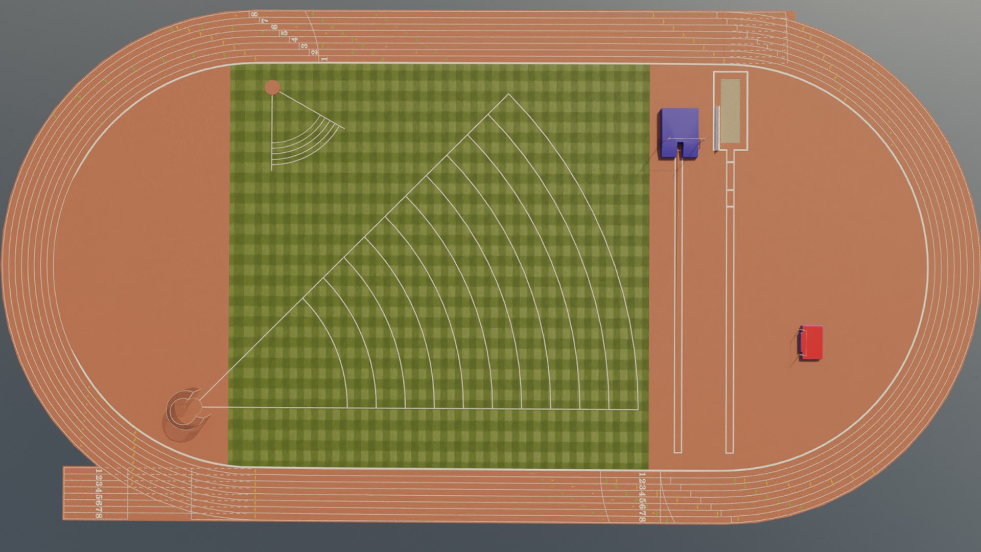 Athletics Tracks 3D - TurboSquid 2147618