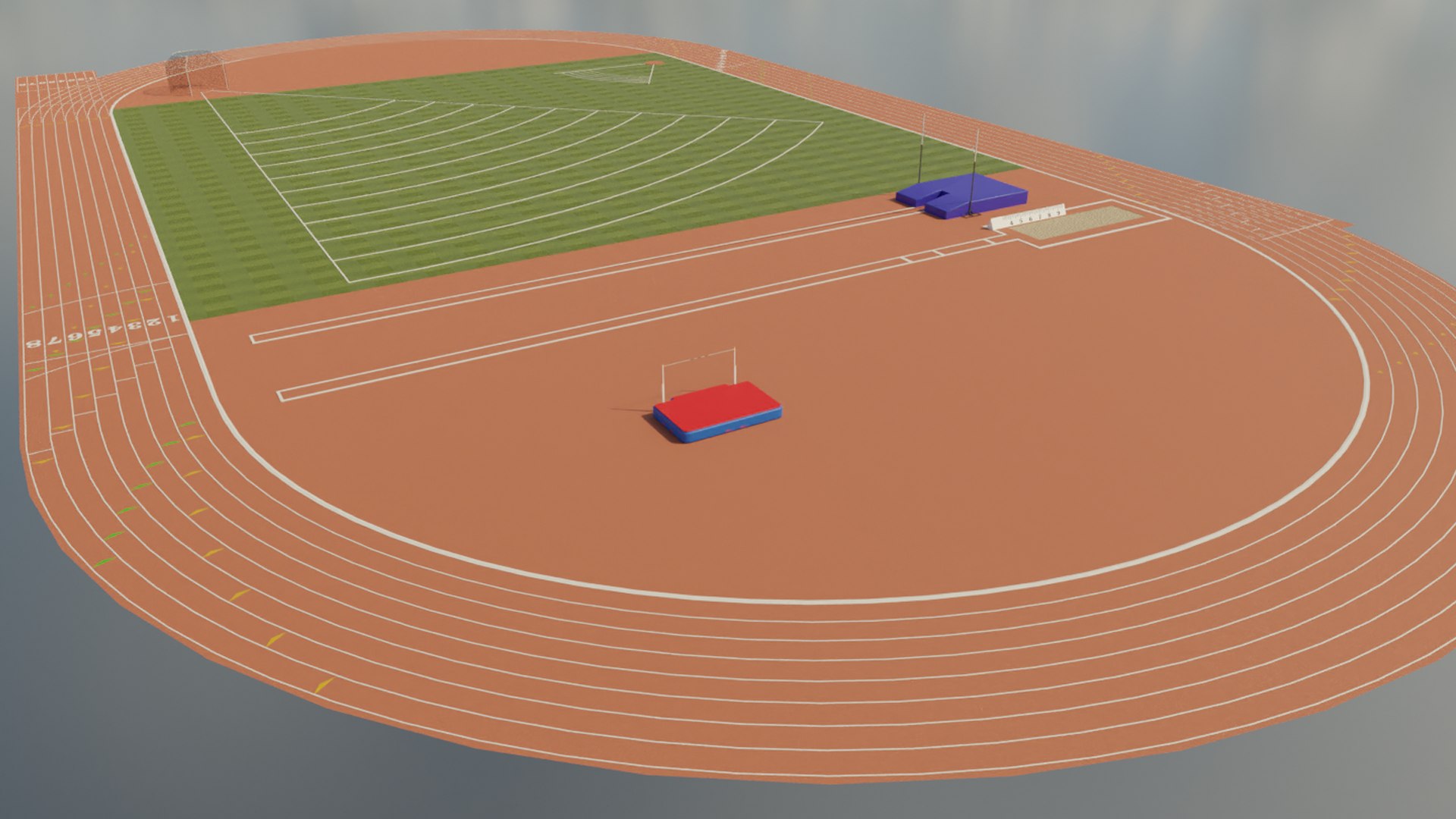 Athletics Tracks 3D - TurboSquid 2147618
