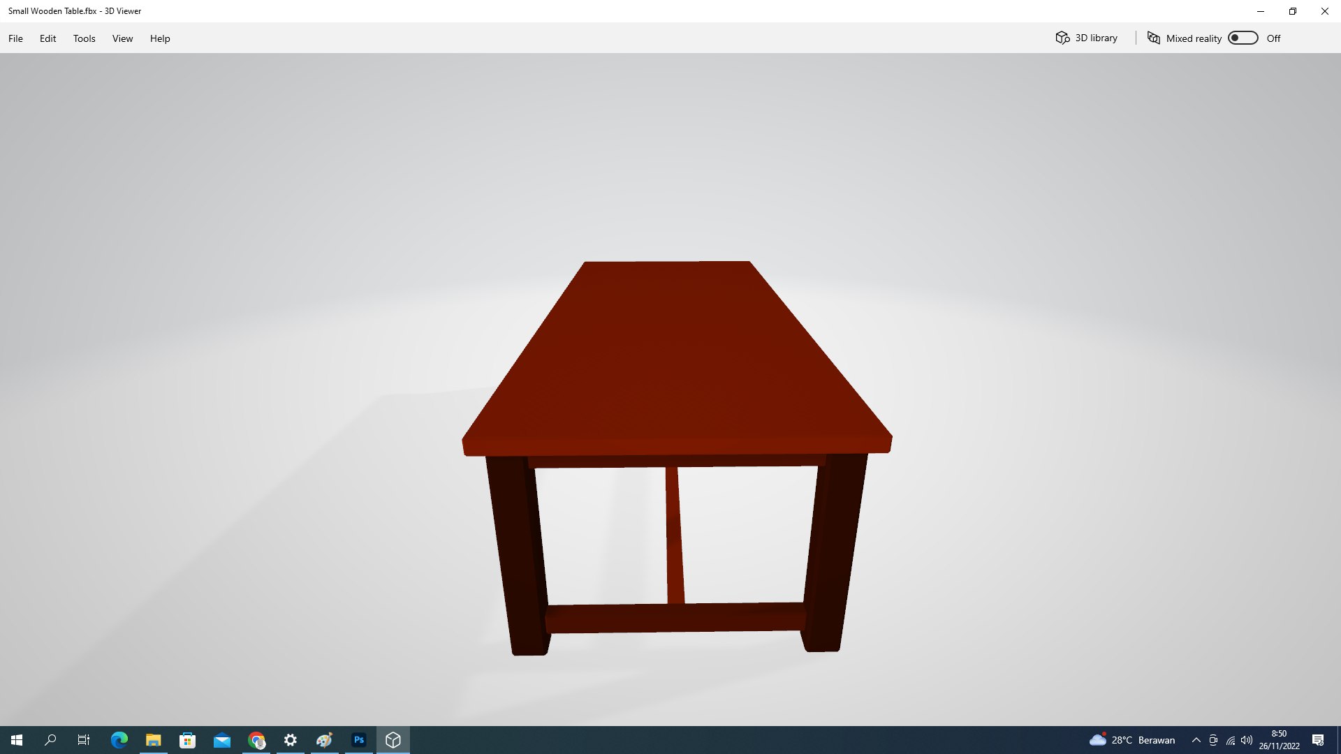 3D Small Wooden Table - TurboSquid 1992769