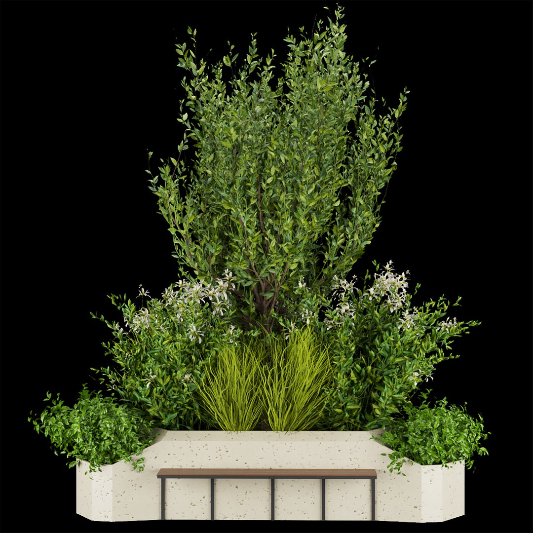 3D Collection Plant Vol 251- Urban - Environment - Outdoor - Bench - 3dmax Model - TurboSquid ...