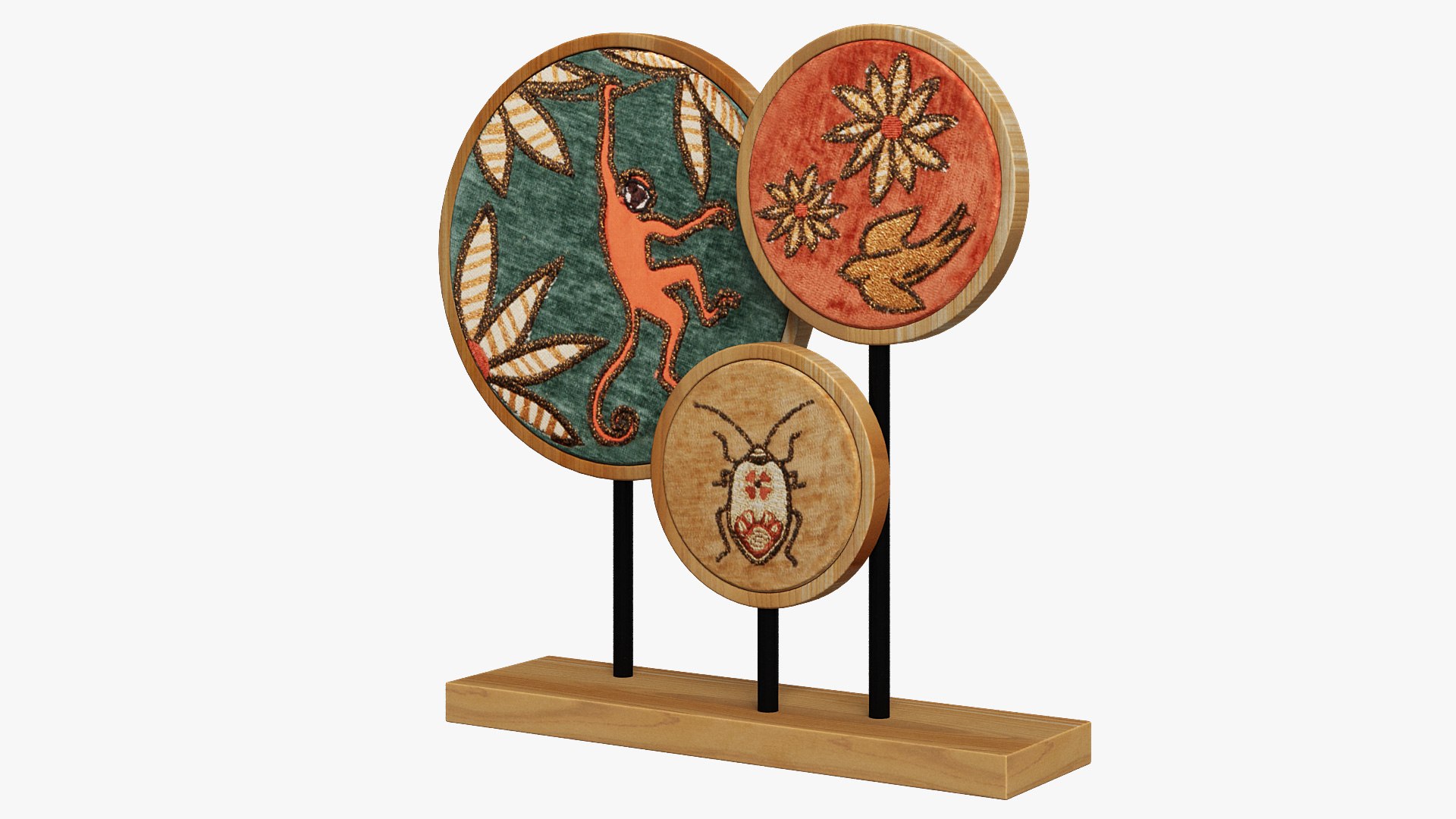 Discs Ornament With Multicoloured Print 3D Model - TurboSquid 1977133