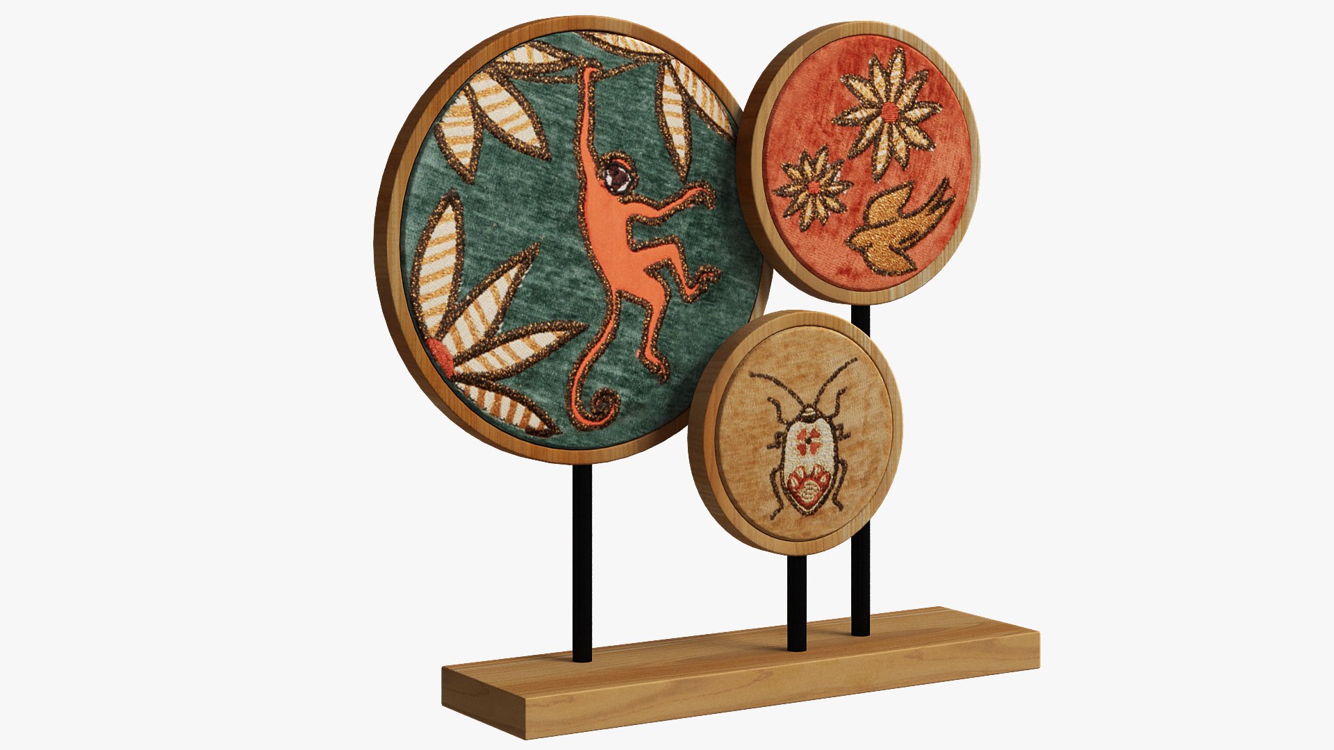Discs Ornament With Multicoloured Print 3D Model - TurboSquid 1977133