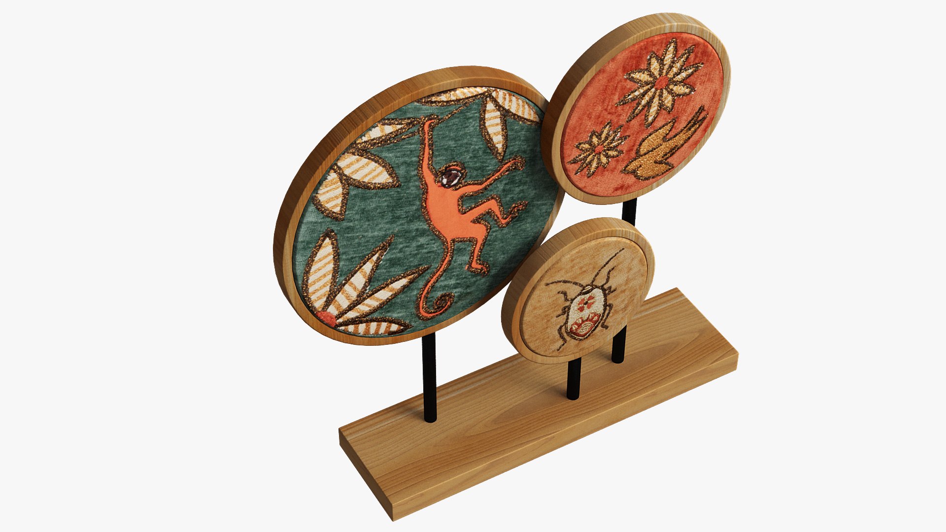 Discs Ornament With Multicoloured Print 3D Model - TurboSquid 1977133
