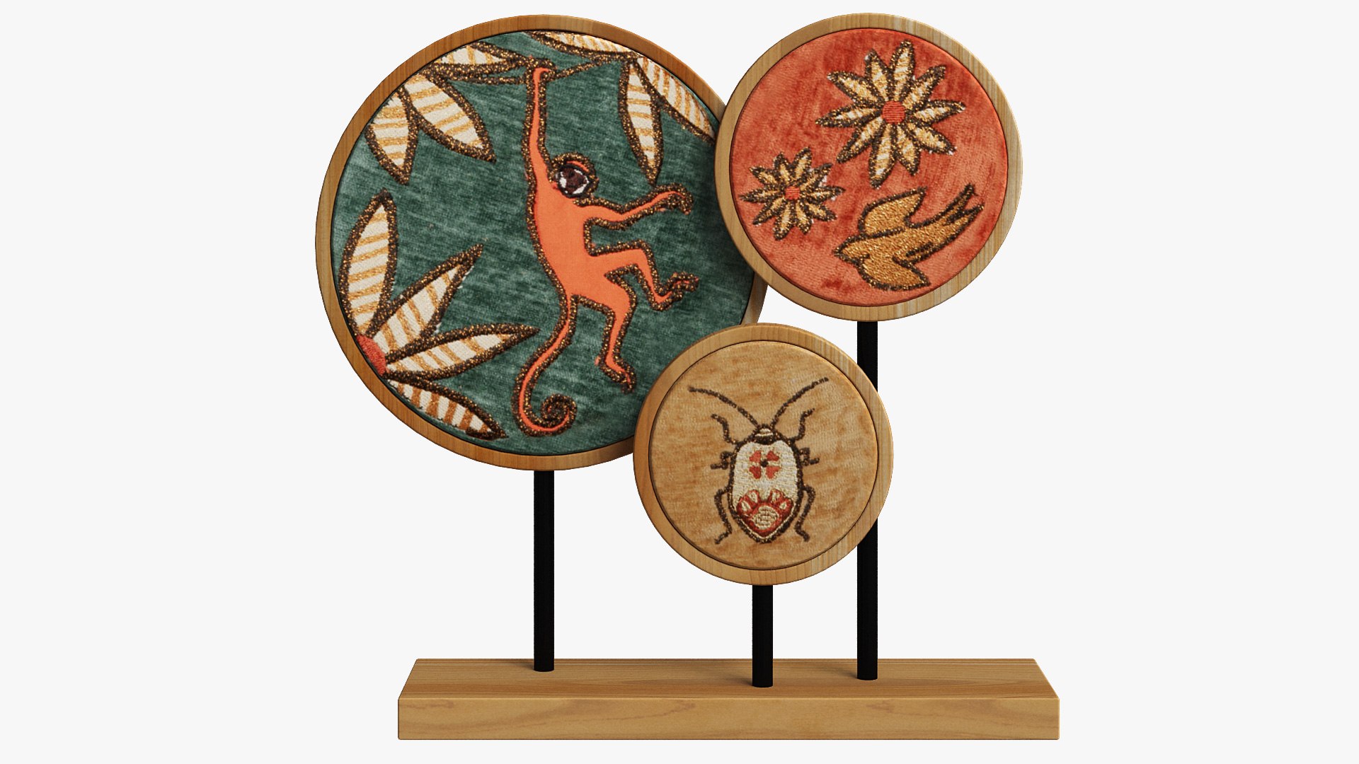 Discs Ornament With Multicoloured Print 3D Model - TurboSquid 1977133