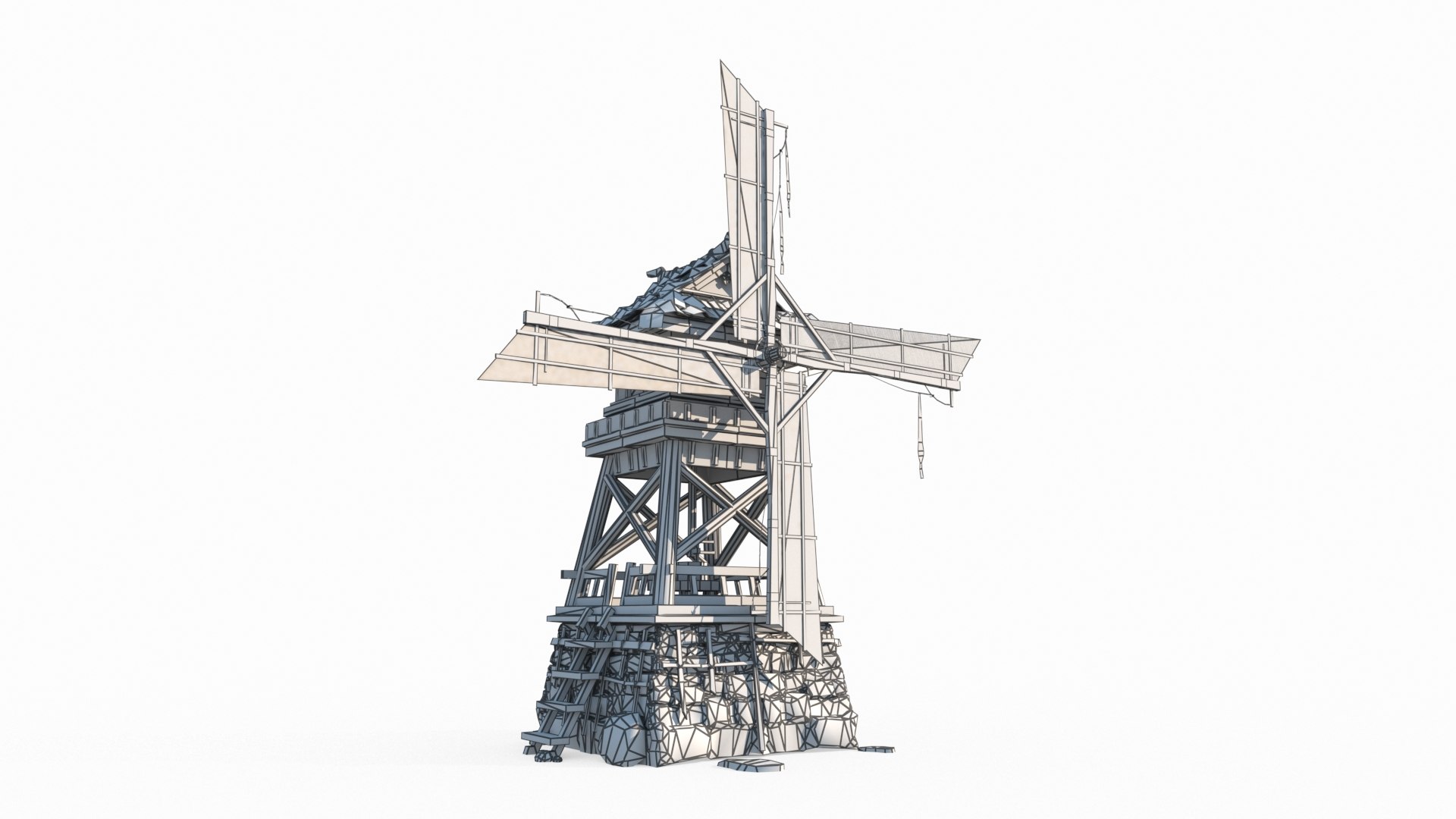 Ancient Architectural Windmills 3D Model - TurboSquid 2058437