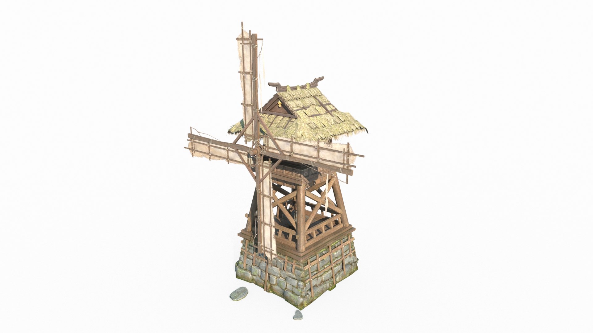 Ancient Architectural Windmills 3D Model - TurboSquid 2058437