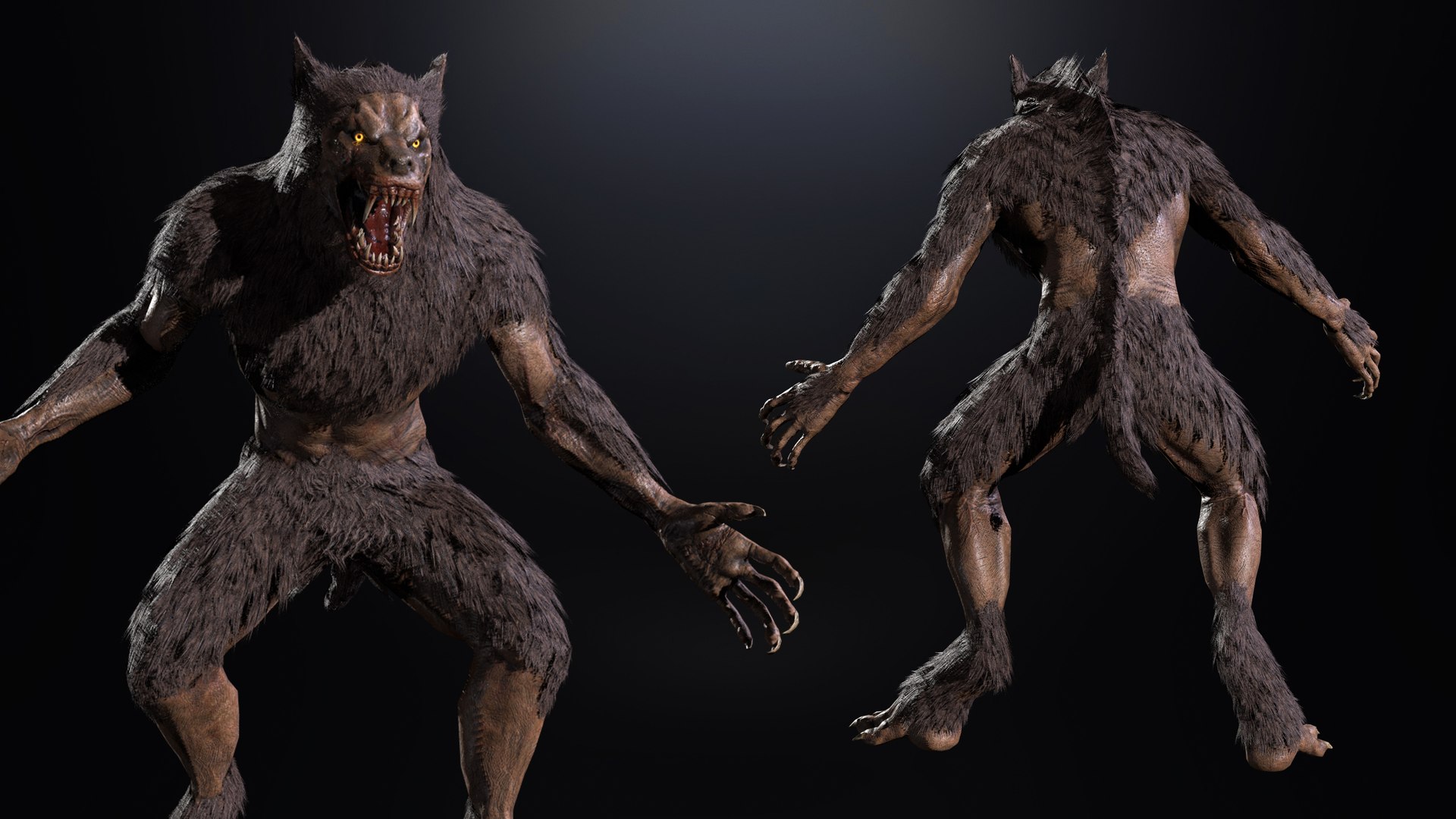 3D Werewolf - Mythical Creature - Bonus - Zombie Neon Skin - TurboSquid 2401684