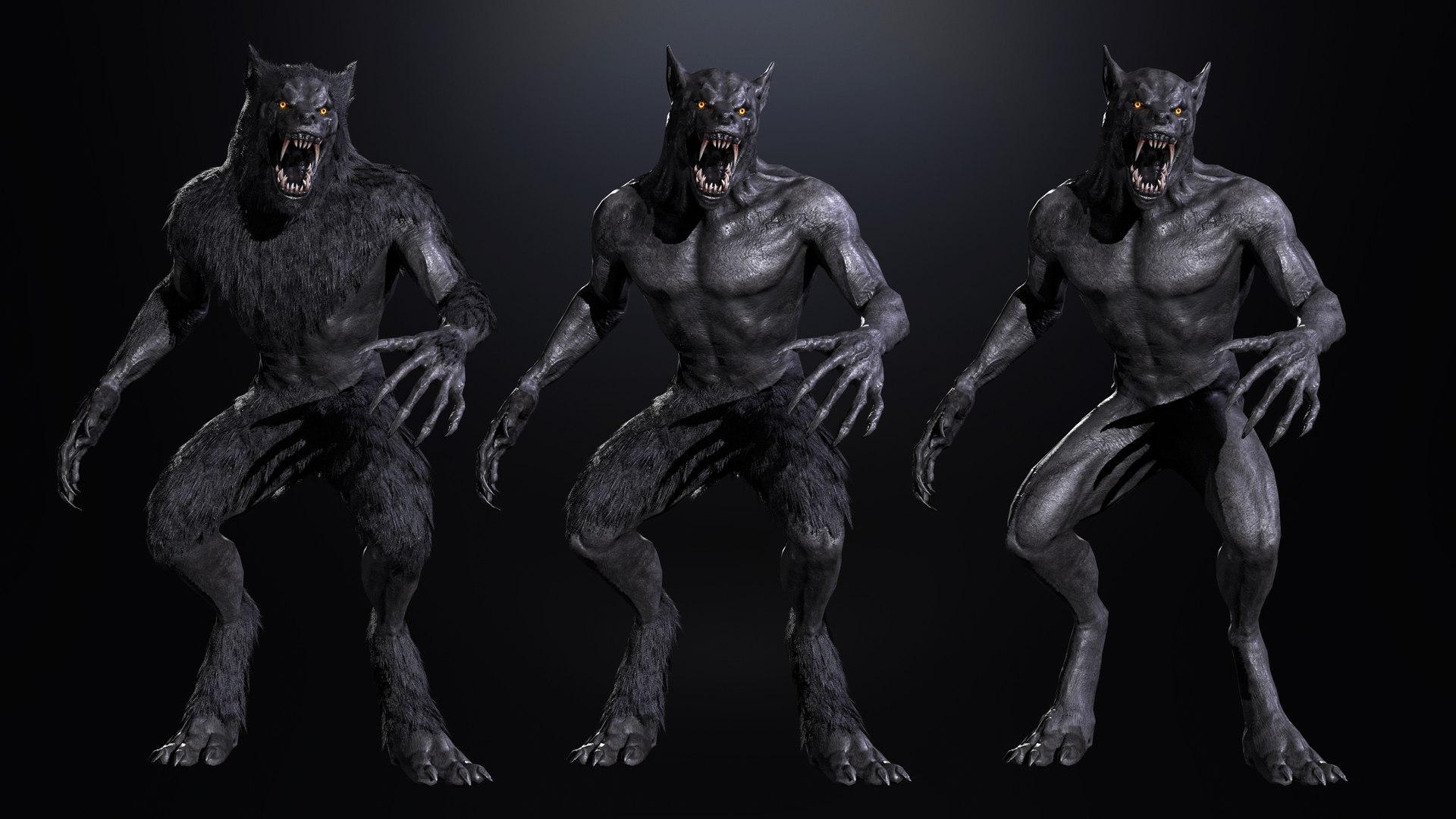 3D Werewolf - Mythical Creature - Bonus - Zombie Neon Skin - TurboSquid 2401684