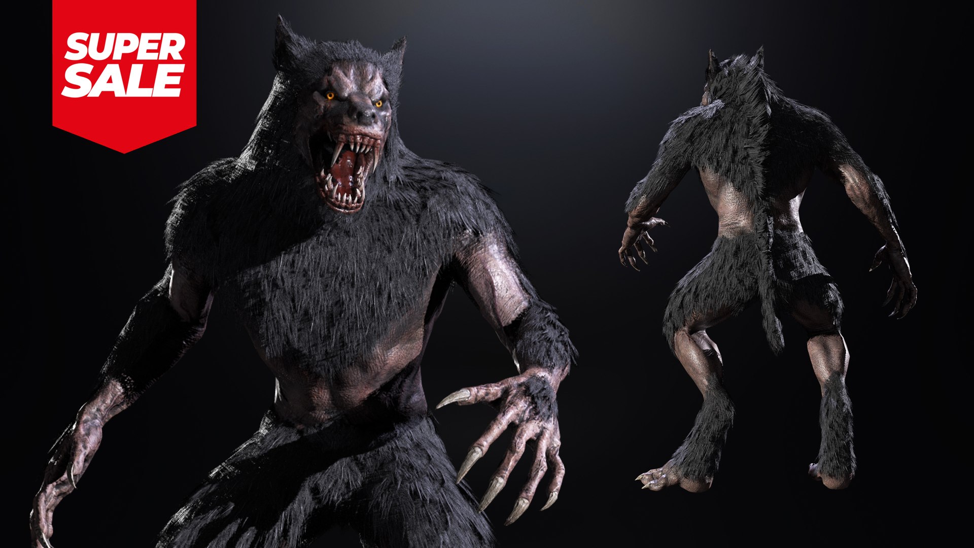 3D Werewolf - Mythical Creature - Bonus - Zombie Neon Skin - TurboSquid ...