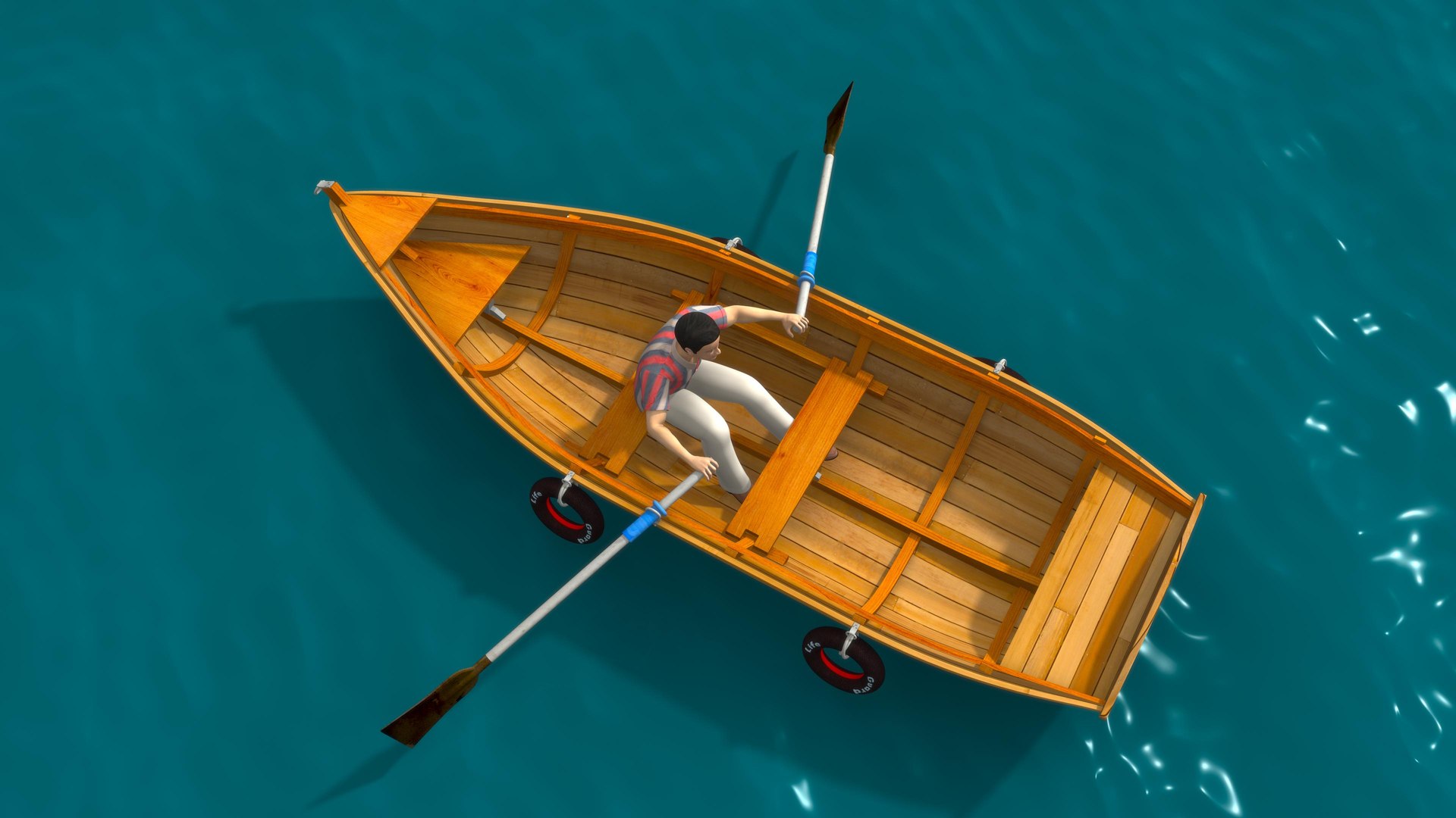 Fishing Wooden Boat 3D Model - TurboSquid 2185670