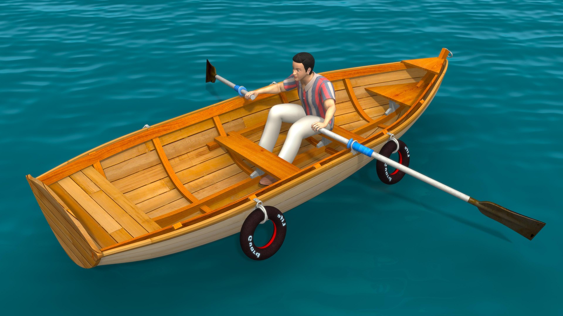 Fishing Wooden Boat 3D Model - TurboSquid 2185670