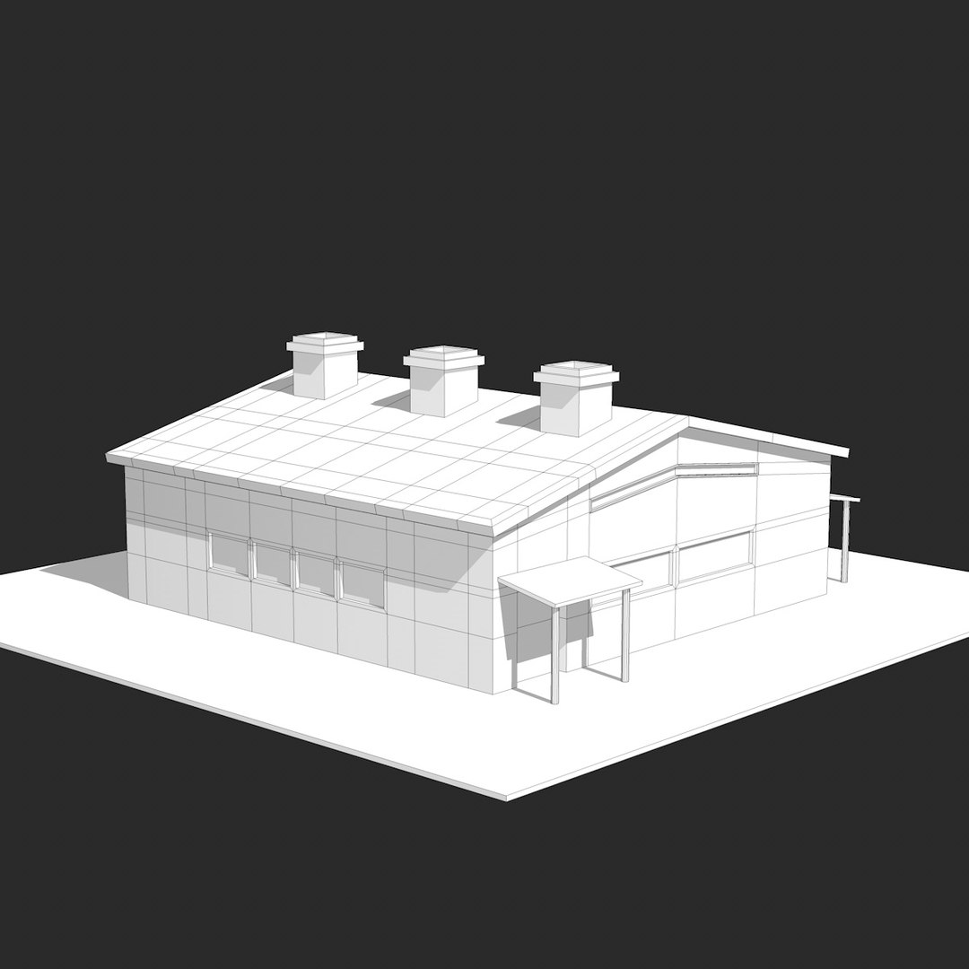 warehouse house 3d model