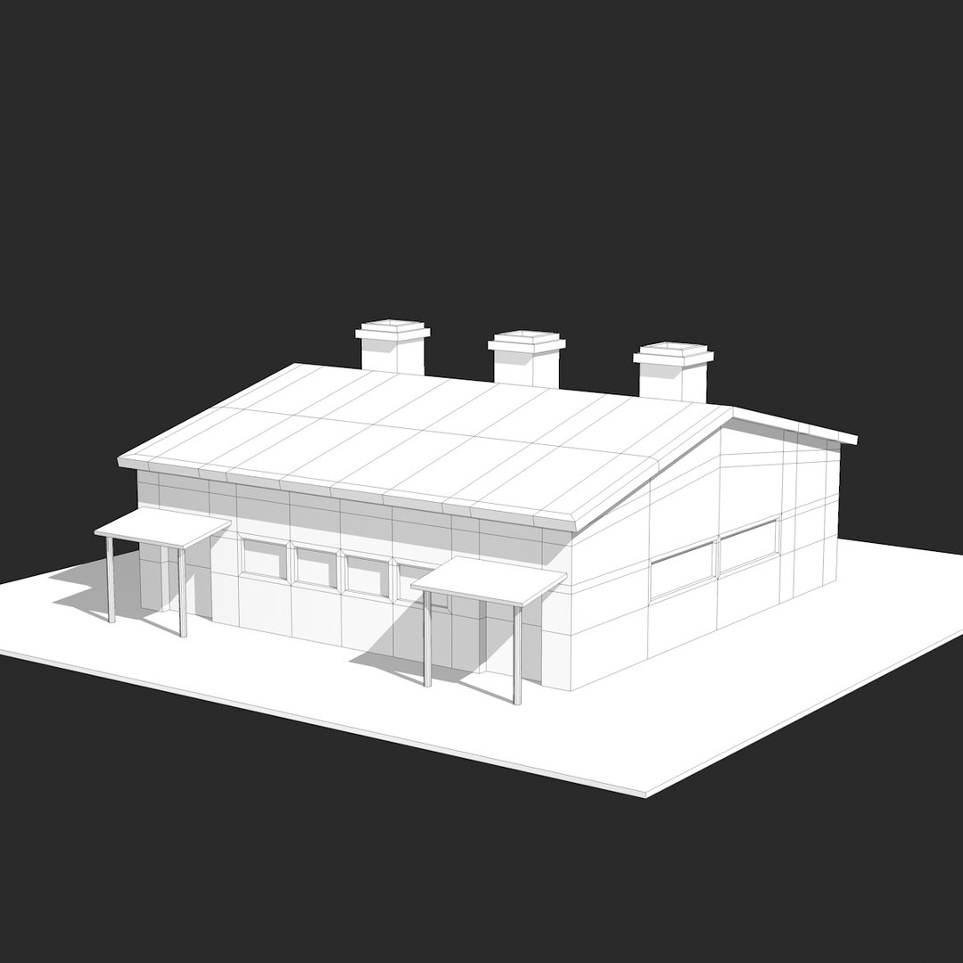 warehouse house 3d model