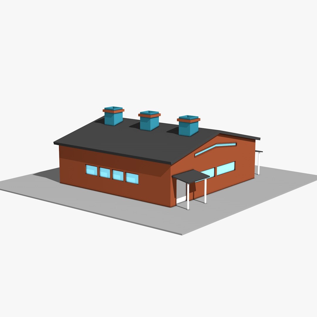 warehouse house 3d model