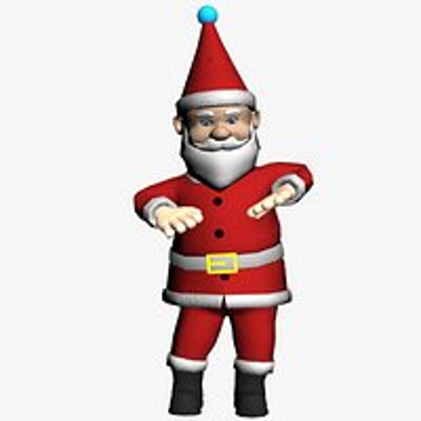 modelo 3d Animación 3D de Papá Noel navideño. Papá Noel bailando ...