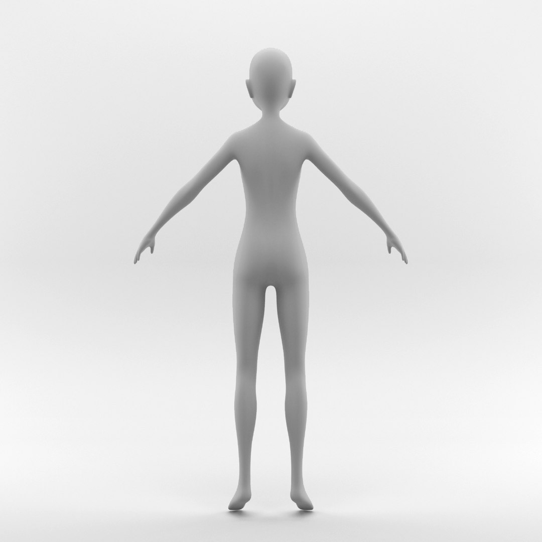 Anime Female Base Mesh 3d Max